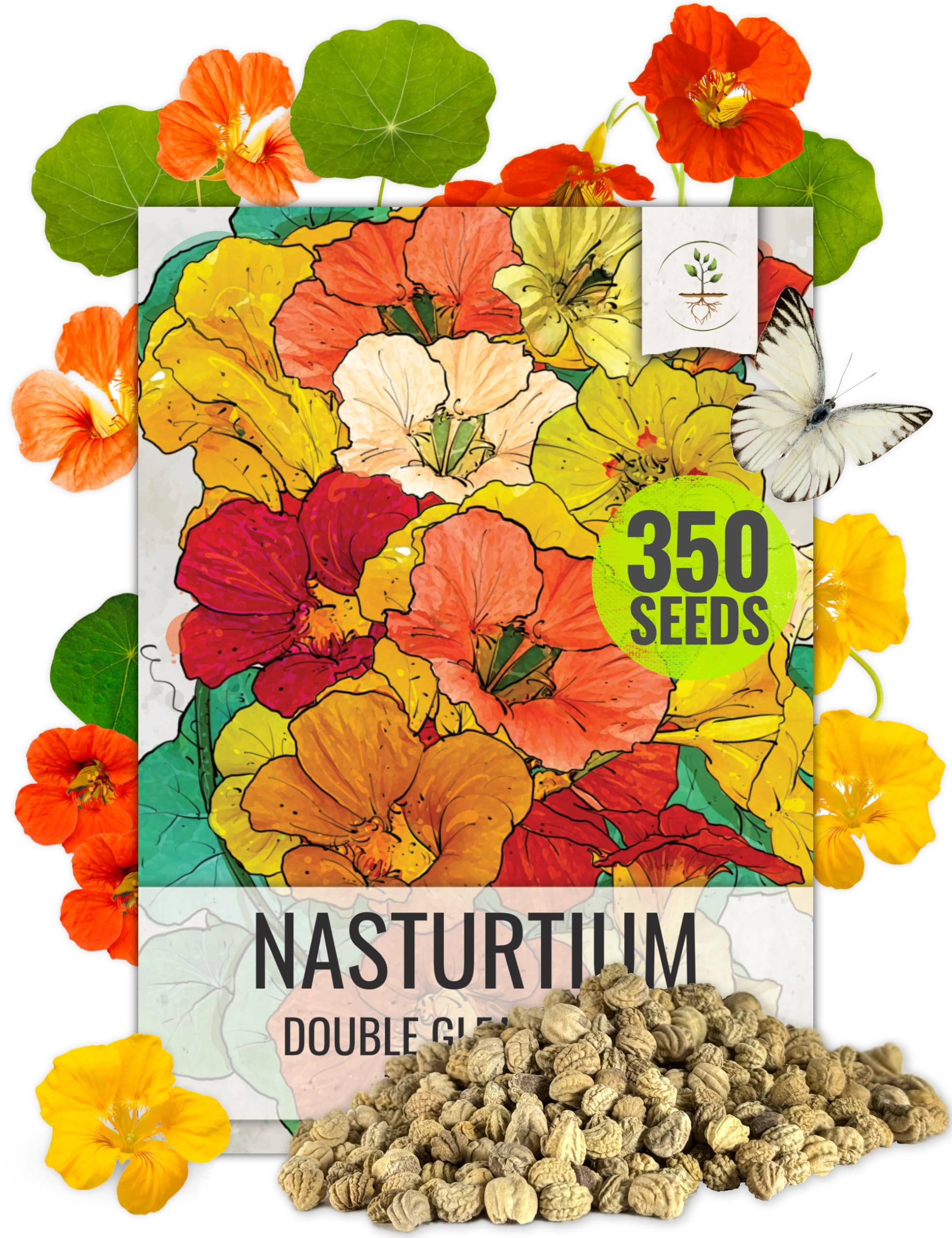 Seed Needs Flower Seeds Nasturtium Double Gleam MHD1Seed Edible ...