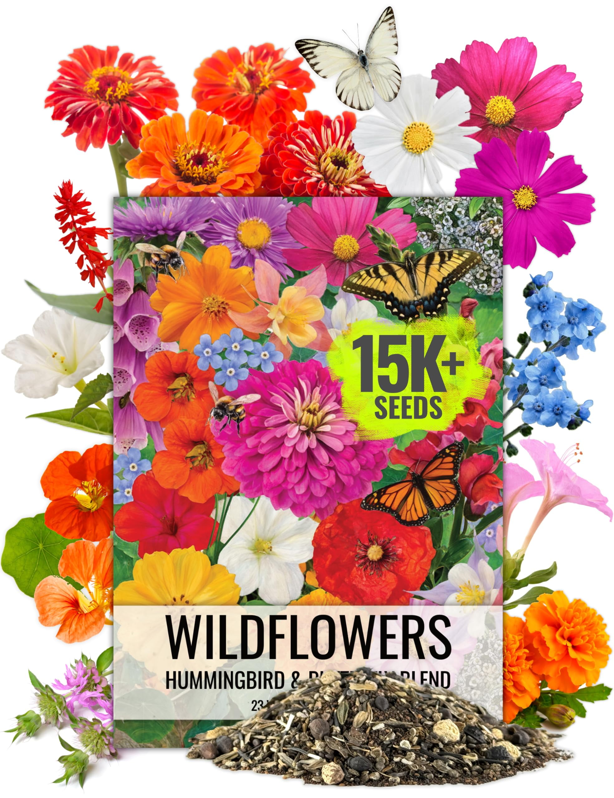 Seed Needs FlowerUMRT Seeds Hummingbird and Butterfly Seed Mix No ...