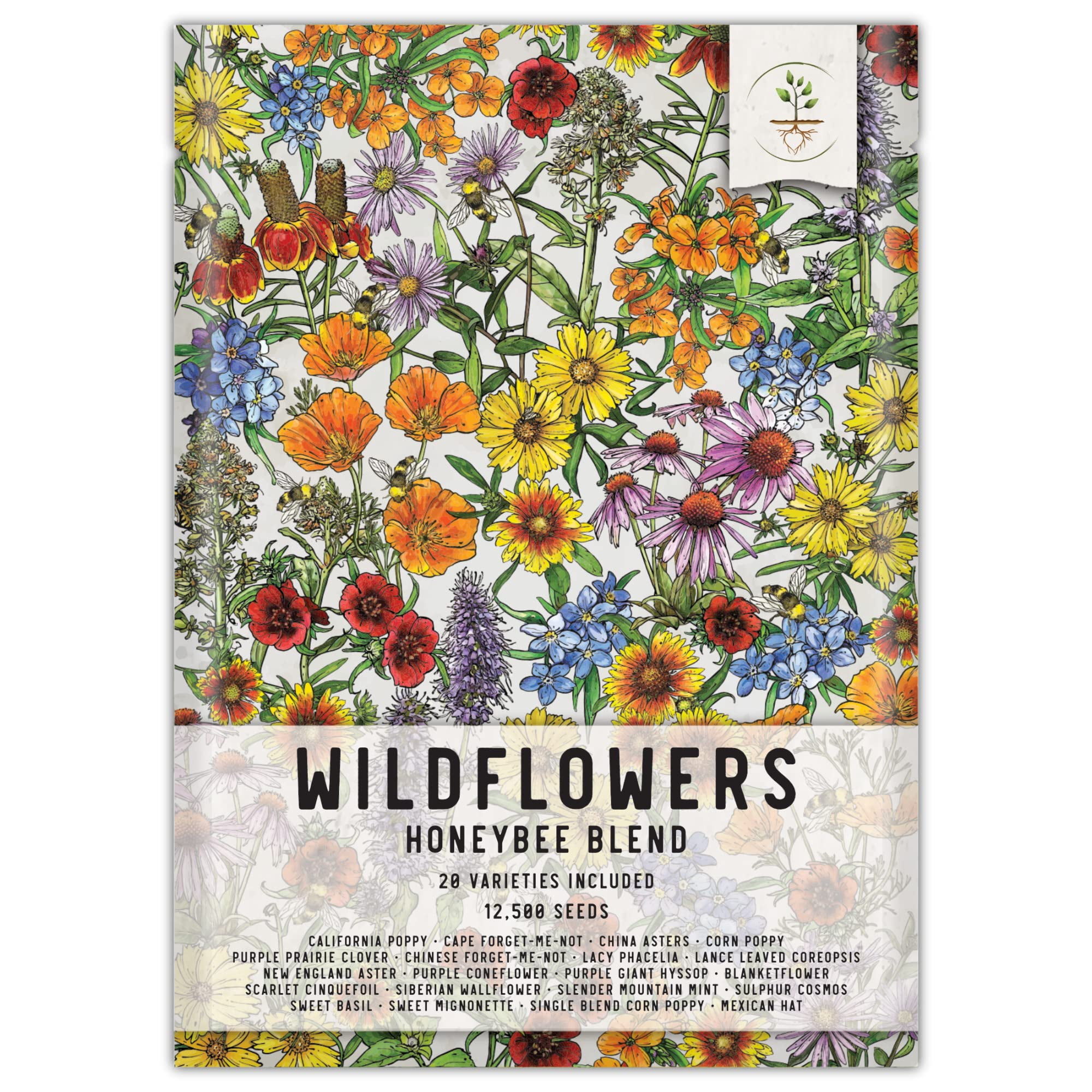 Seed Needs Pollinator Seed Mix Honey Bee MHD1Blend Bulk 1 Ounce 12,500 ...