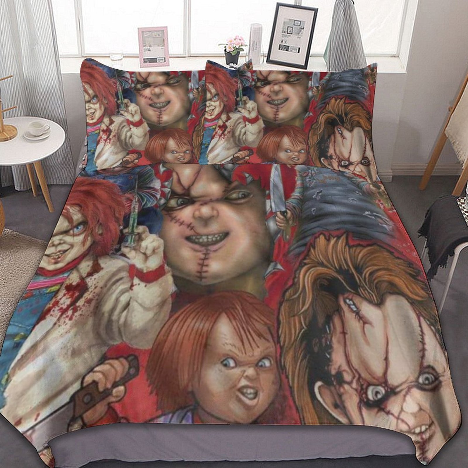 Seed Of Chucky Pattern 3 Piece Bedding Sets Decor Comforter Sets With ...