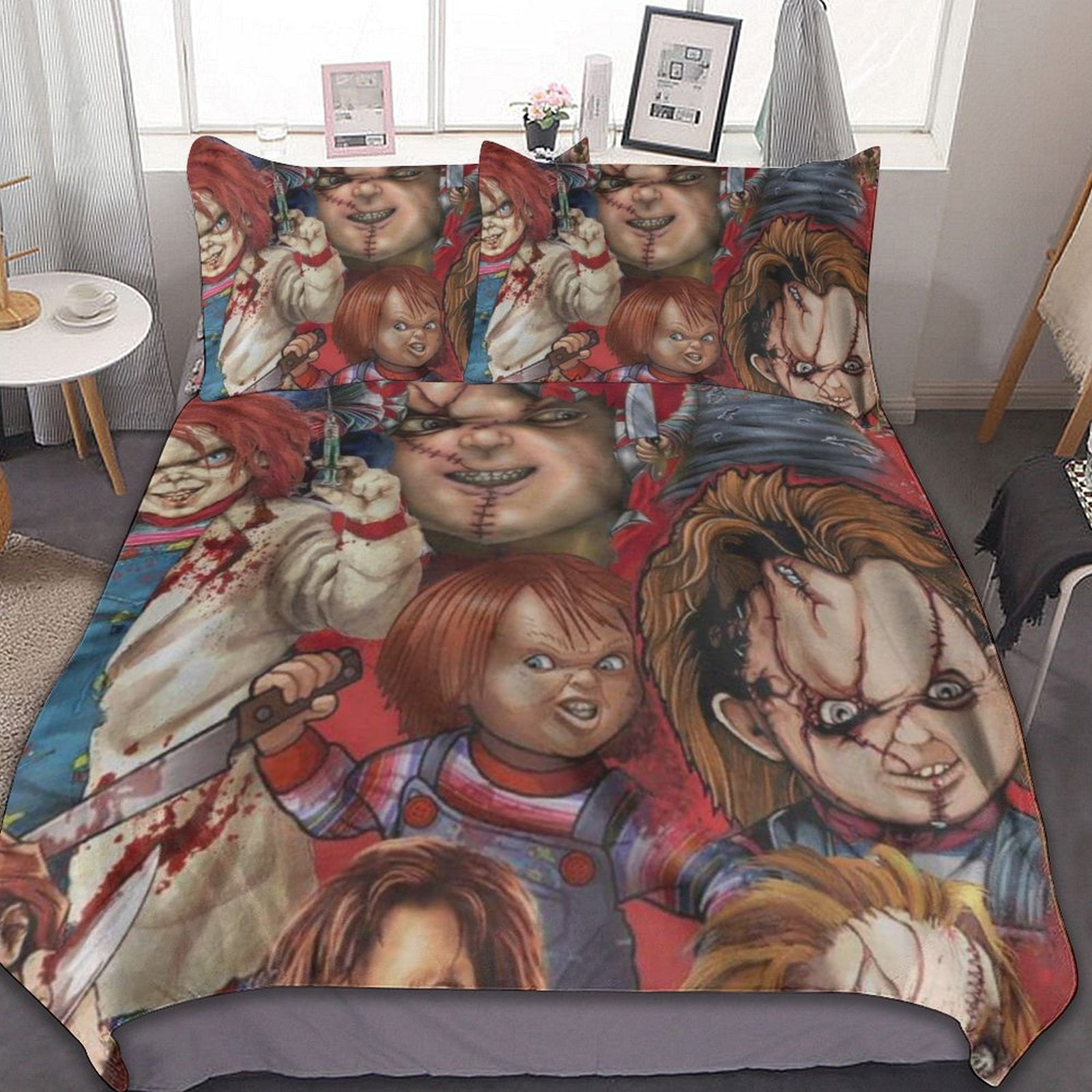 Seed Of Chucky Pattern 3 Piece Bedding Sets Decor Comforter Sets With ...
