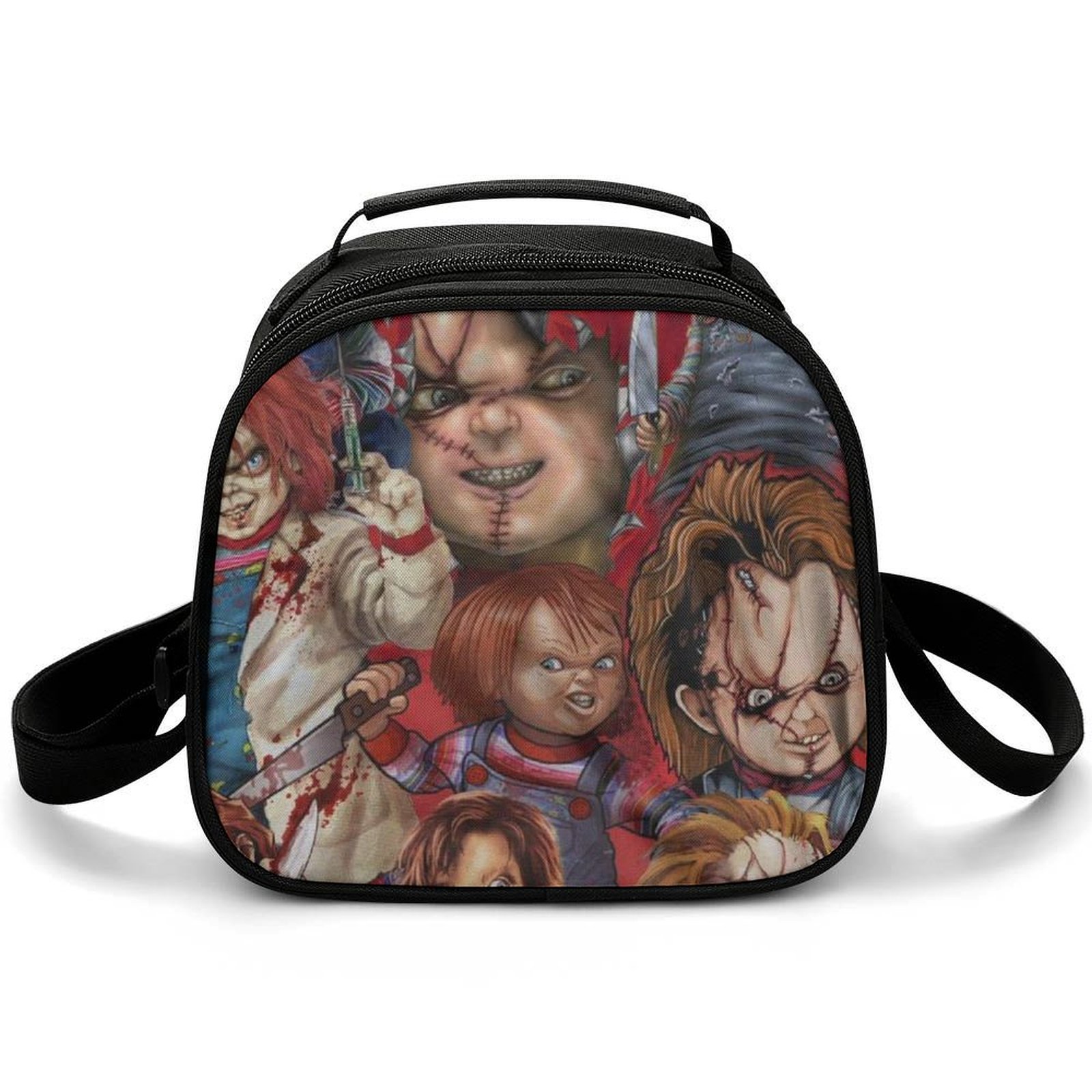 Seed Of Chucky Pattern Insulated Lunch Bag Portable Lunch Box Reusable ...