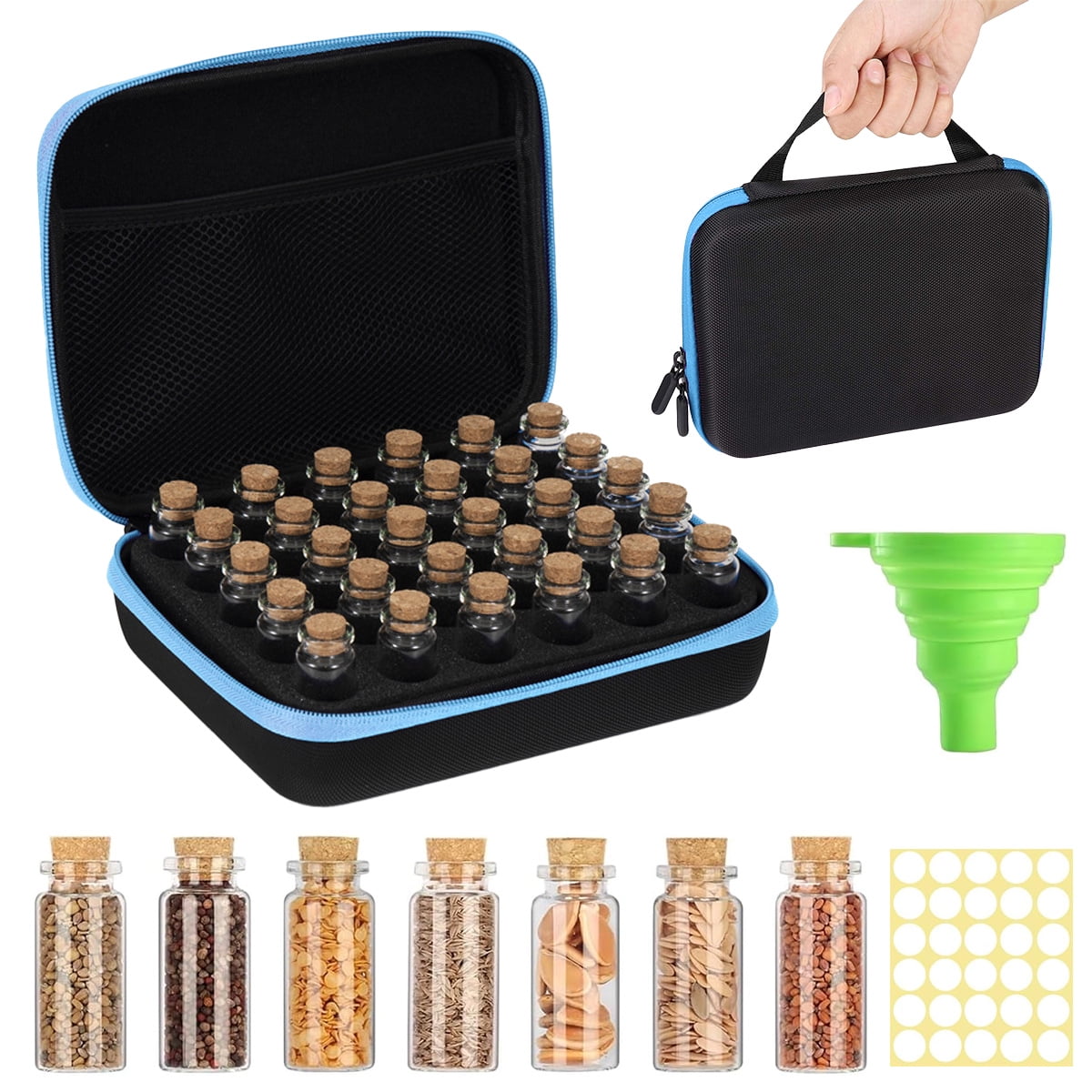 Seed Organizer Storage Box, 30 Slots Plant Storage Containers Glass ...