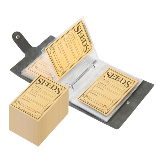 Seed Packet Holder Book with 50 Pre-printed Envelopes for Gardeners to ...