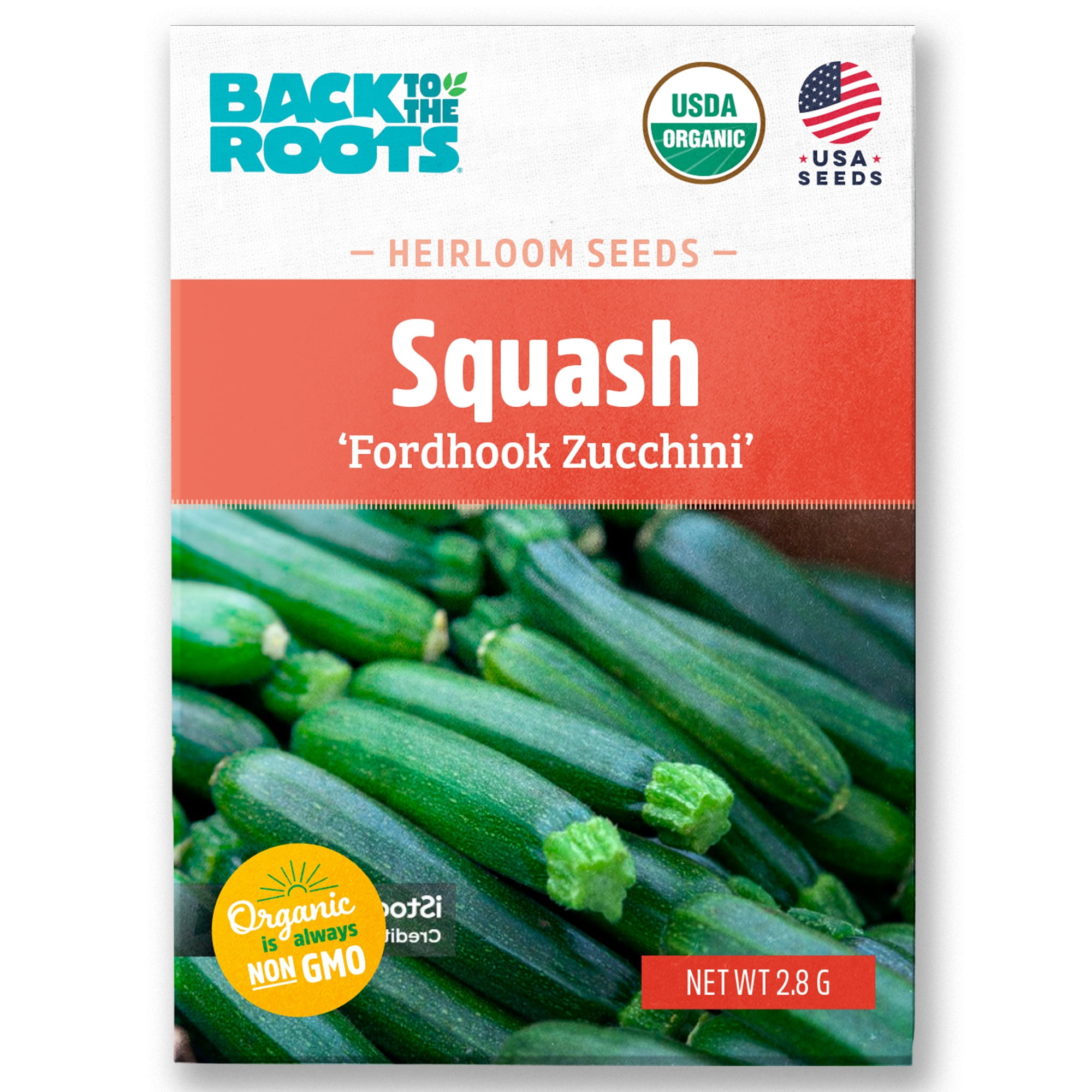 Seed Packet - Summer Squash 'Fordhook Zucchini' 2.8g - Walmart.com