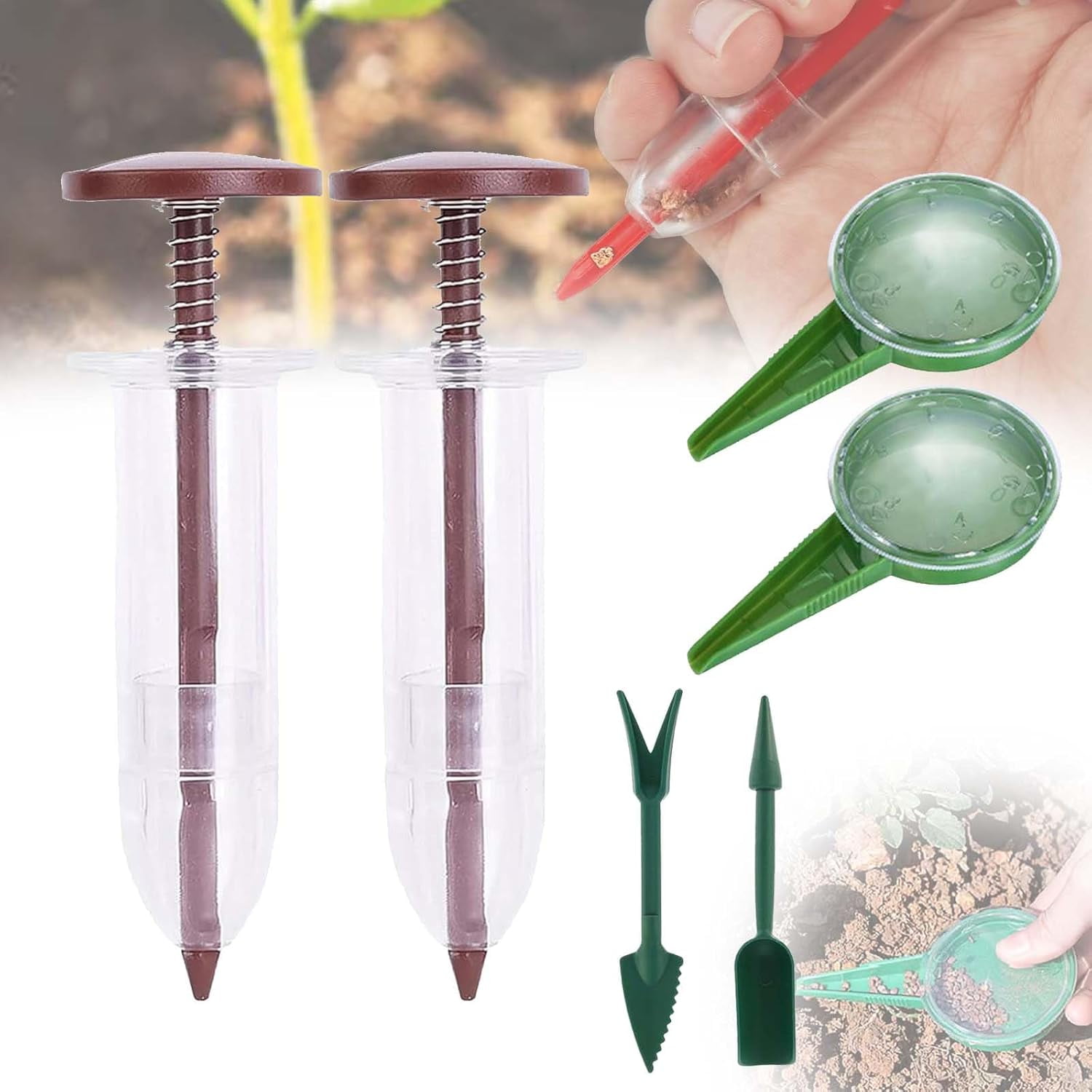 Seed Planter Tool, 6 PCS Mini Seed Spreader, Mini Sowing Seed Dispenser ...
