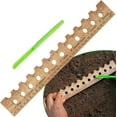 Seed Planter Tool, Seed Ruler and Dibber, Wooden Seed Spacing Ruler ...