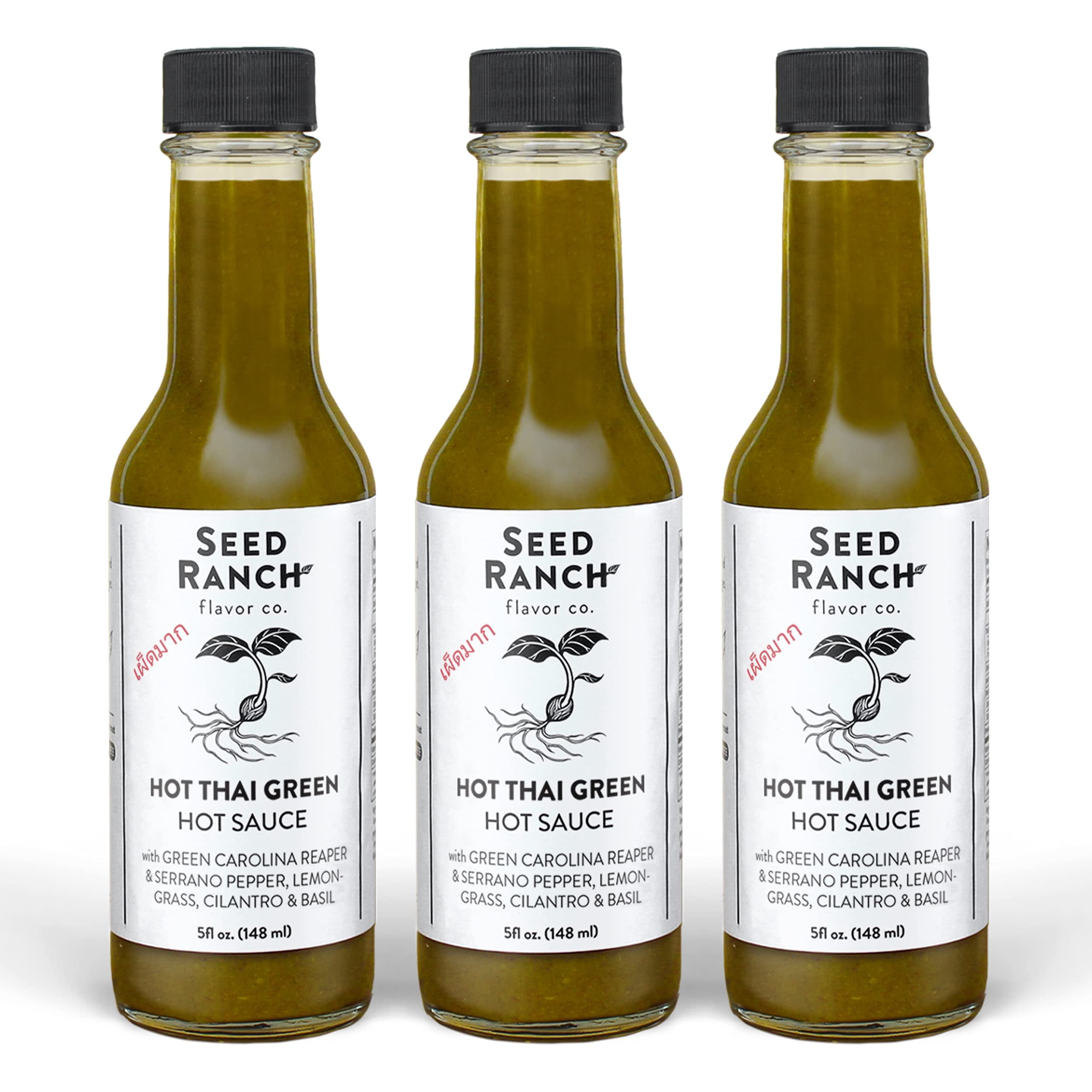 Seed Ranch Hot Thai STF9 Sauce, 3 Pack - Spicy on Hot Ones - Green ...