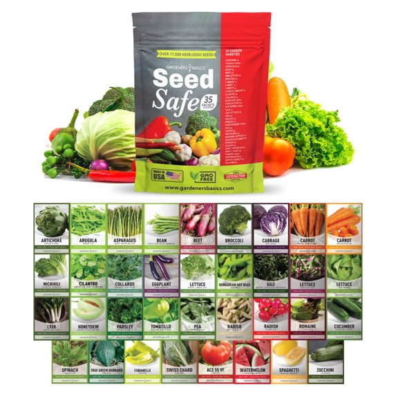 Seed Safe Survival Seed Kit - 35 Variety Pack - Walmart.com