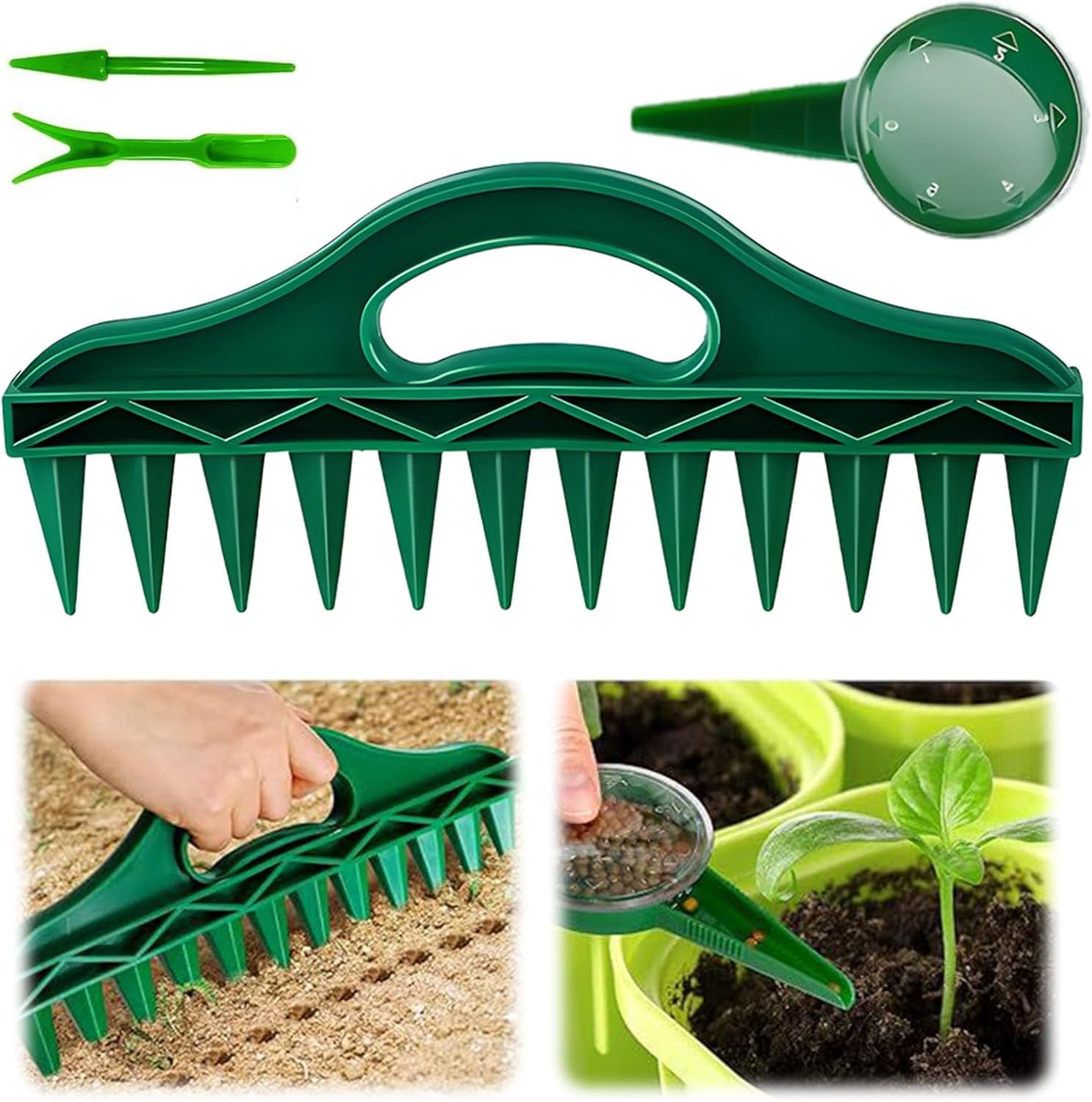 Seed Spreader, Handheld Sowing Seeds Dispenser Set, Small Garden Mini ...