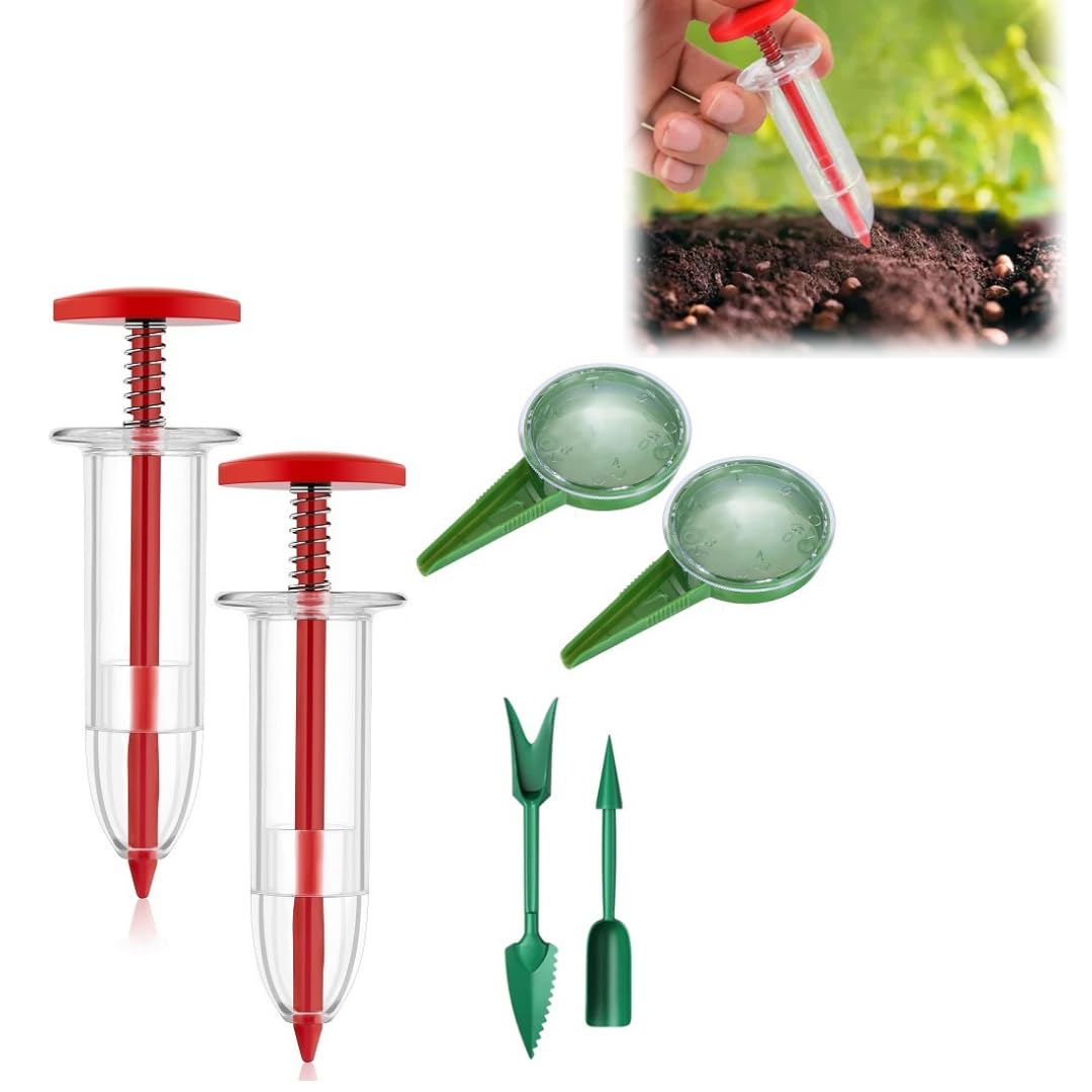 Seed Starter Kit, 6 PCS Mini Seed Spreader, 2024 New Mini Sowing Seed Dispenser, Small Seed ...