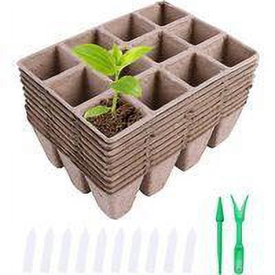 Seed Starter Kit for Sustainable Gardening, Plastic Growing Trays for ...