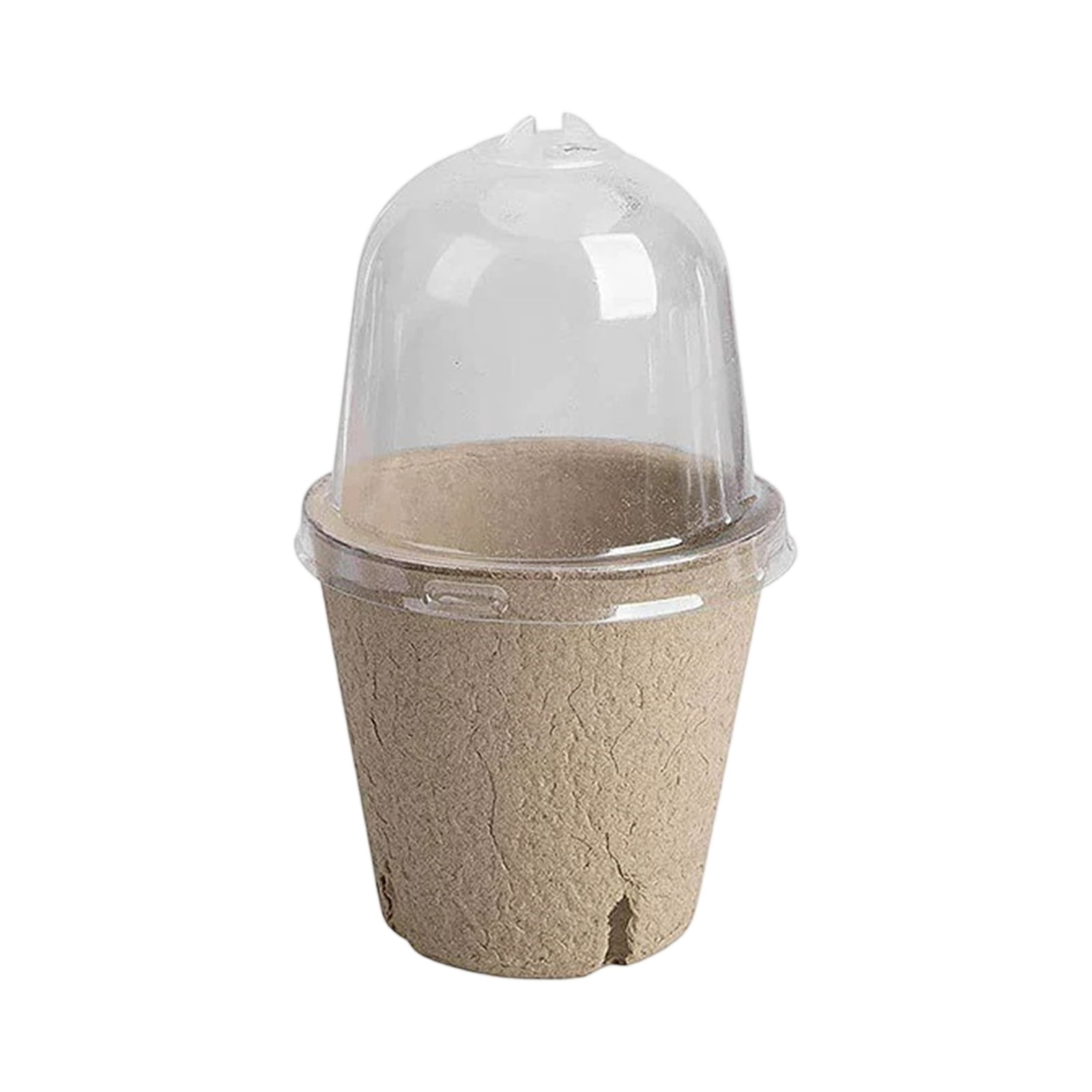 Seed Starter Pots with Dome Lid Biodegradable Paper Pulp Nursery Pots ...