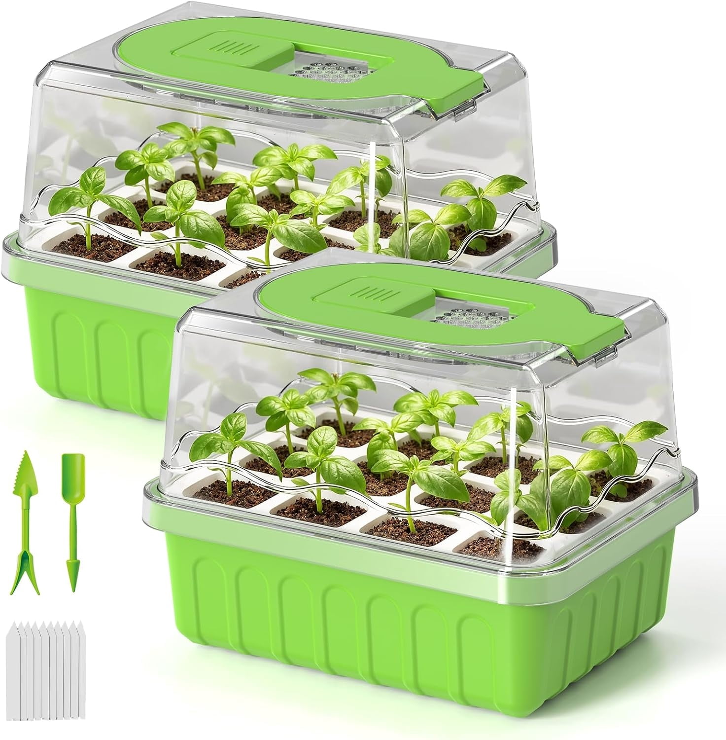 RainPoint Seed Starter Tray with Humidity Dome – 2PCS Reusable ...
