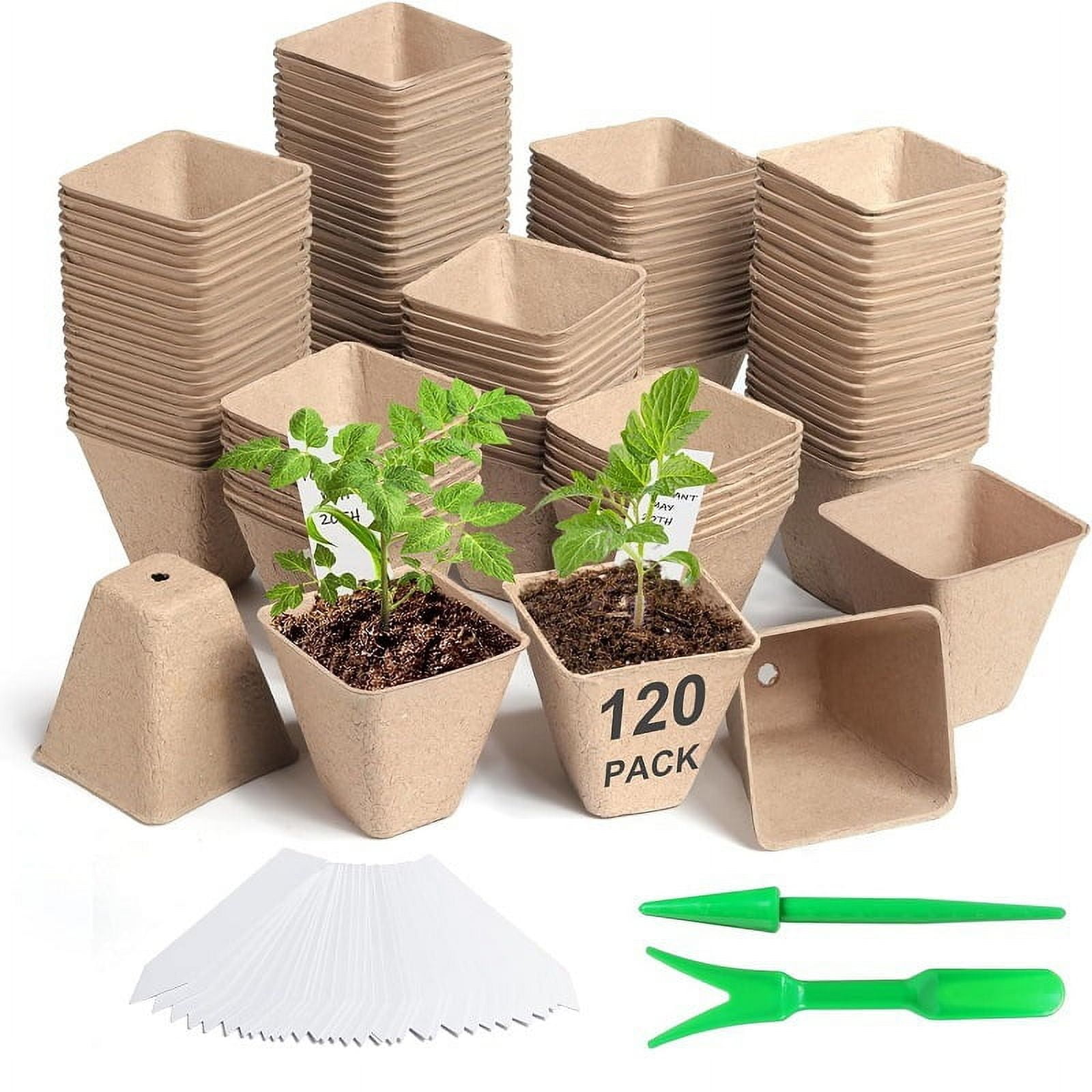 Seed Starter Tray Pots – Pulp Planting Cups for Seed Germination ...