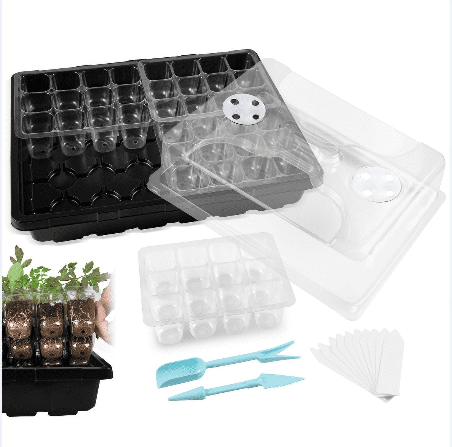 Seed Starter Tray With Humidity Dome 3-set 144-cell Sturdy Seedling ...