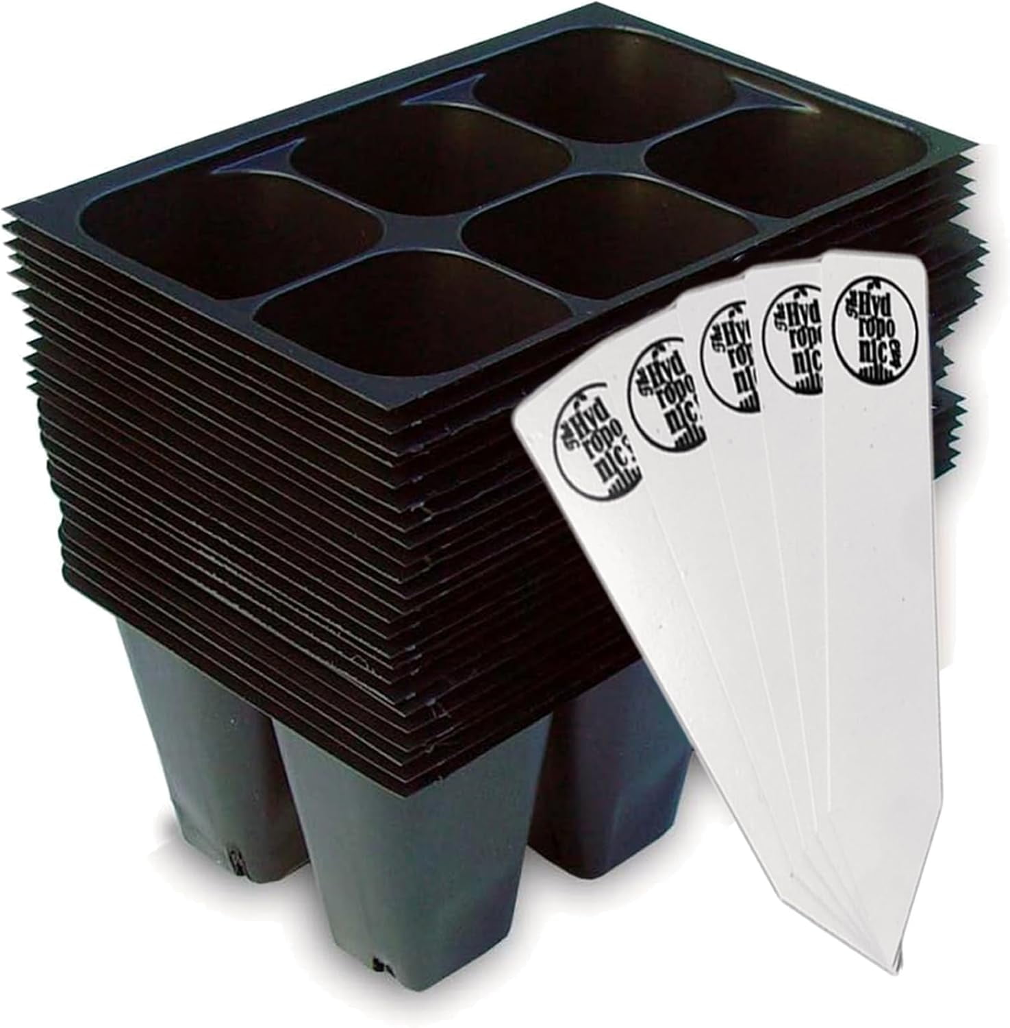 Seed Starter Trays, 144 Cells (24 Trays - 6 Cells Per Tray) + Plant ...