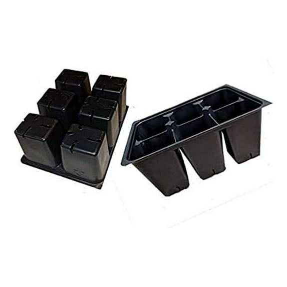 Seed Starter Trays 600 DEEP Extra Large Cells (100 Trays of 6 Cells ...