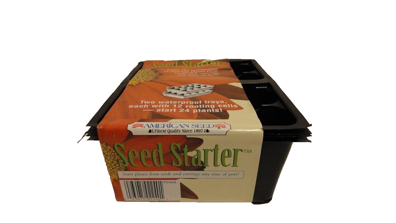 Seed Starter Two Waterproof Trays with 12 Rooting Cells - Walmart.com