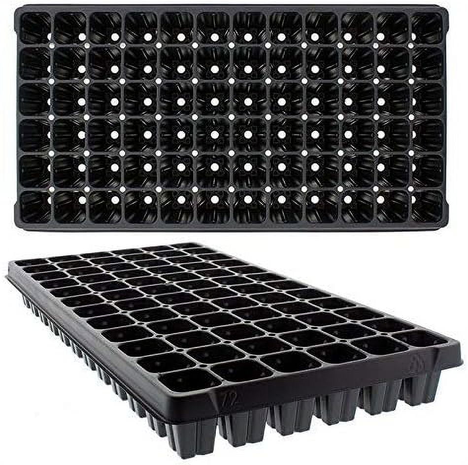 Seed Starting Plug Flats, 100 Pack 72 Cells -Seedling Starter for ...