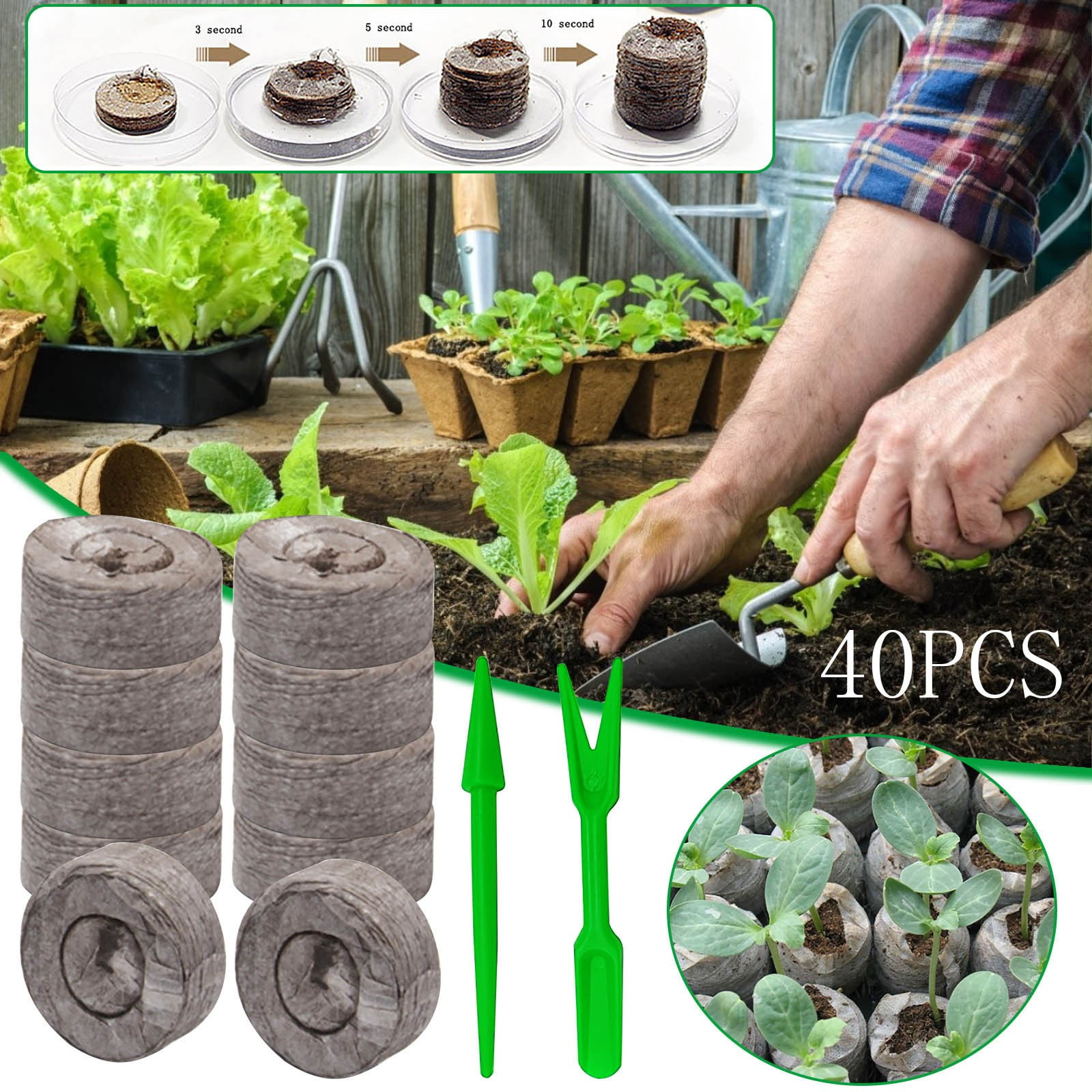 Seed Starting Plugs, Pallet Soil Block, Biodegradable Material, Easy To ...