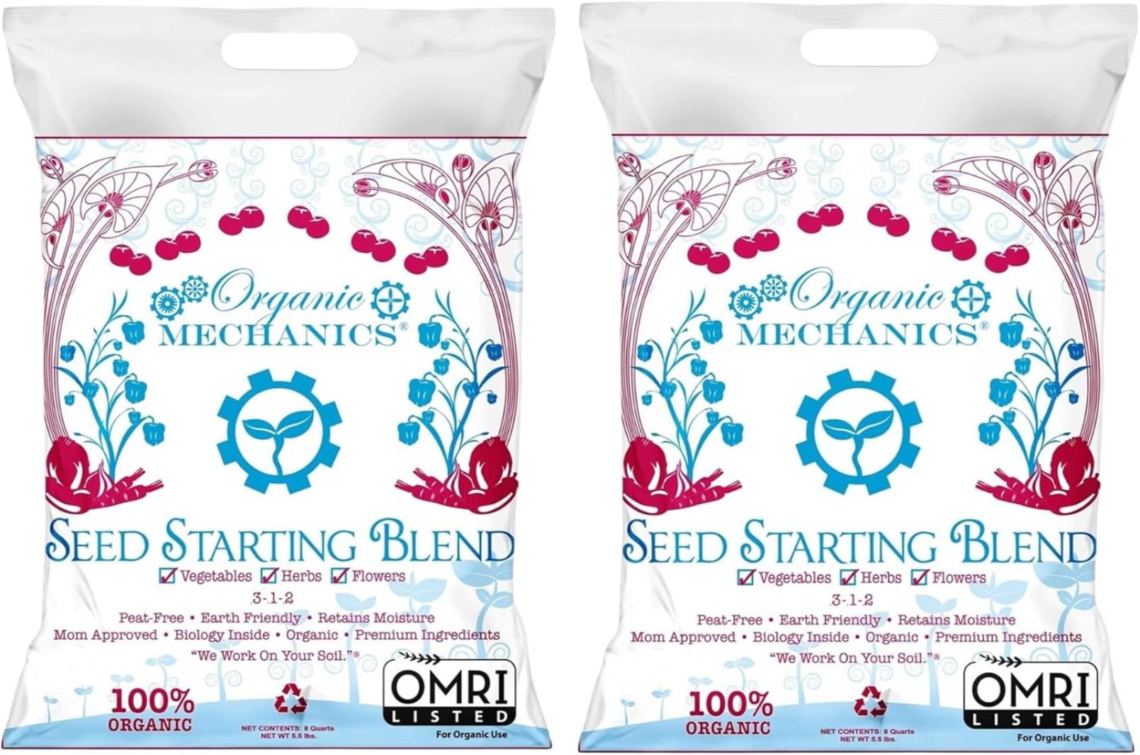 Seed Starting Potting Soil Blend, 8 Quarts (Pack of 2) – Provides ...