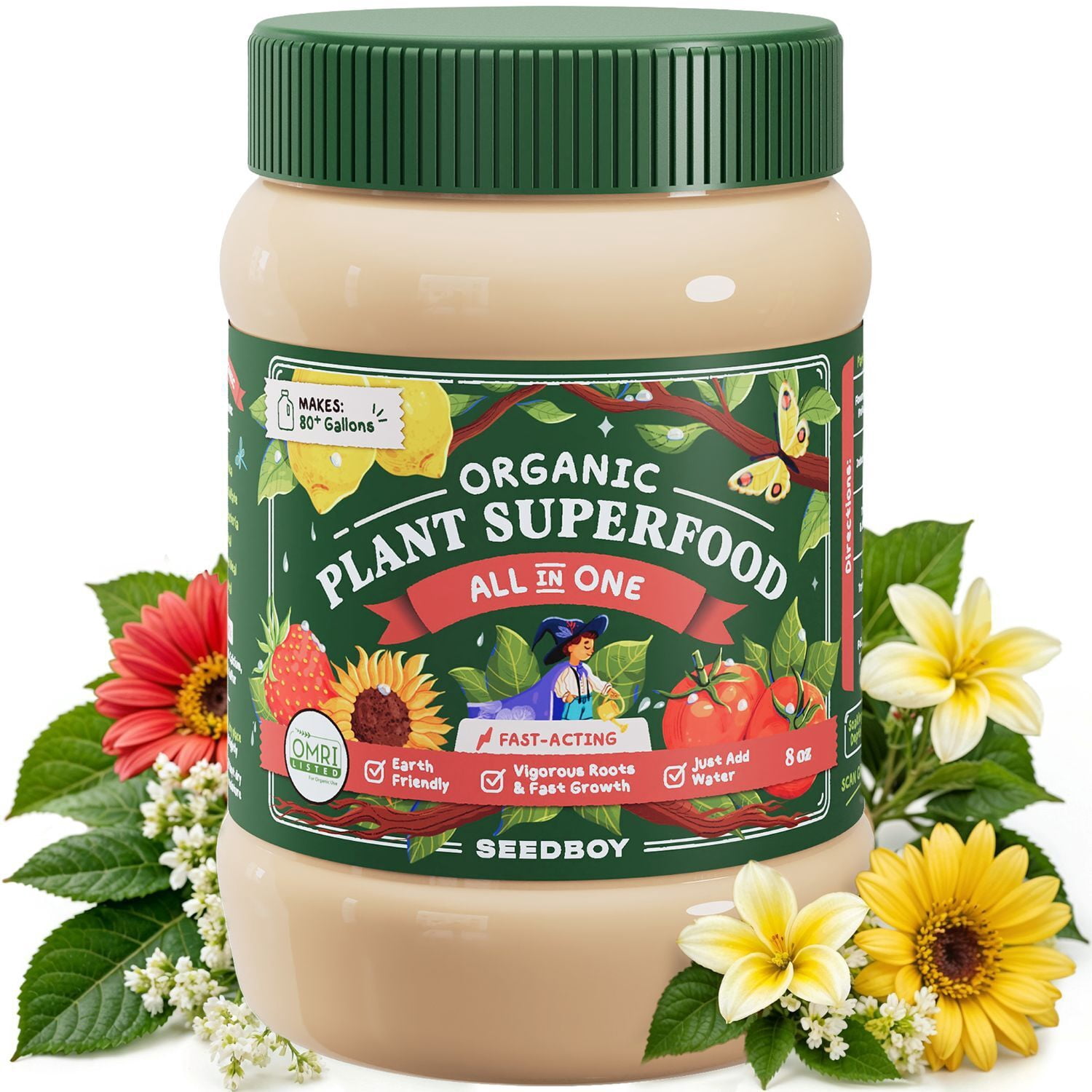 Seedboy 100% Organic All-In-One Plant Superfood – Fast-Acting Water ...