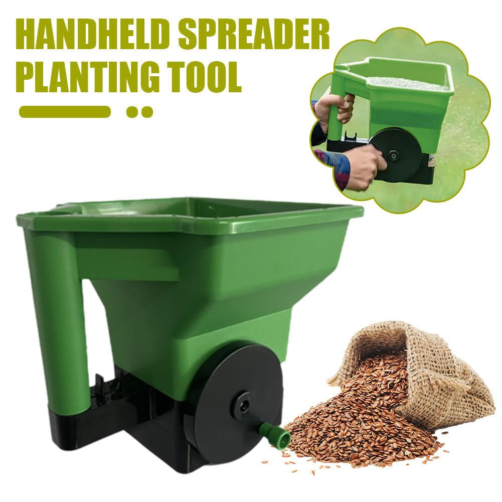 Seeder Gardening Portable Spreader Small Seeder Hand-Cranked Lawn Farmland Fertilizer Spreader ...