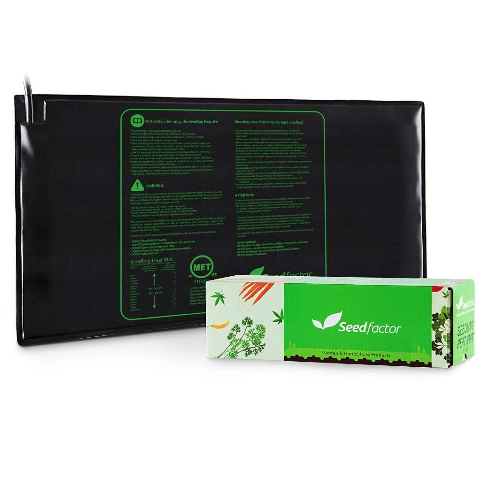 "Seedfactor MET Certified 48""X20"" Seedling Heat Mat, Waterproof and ...