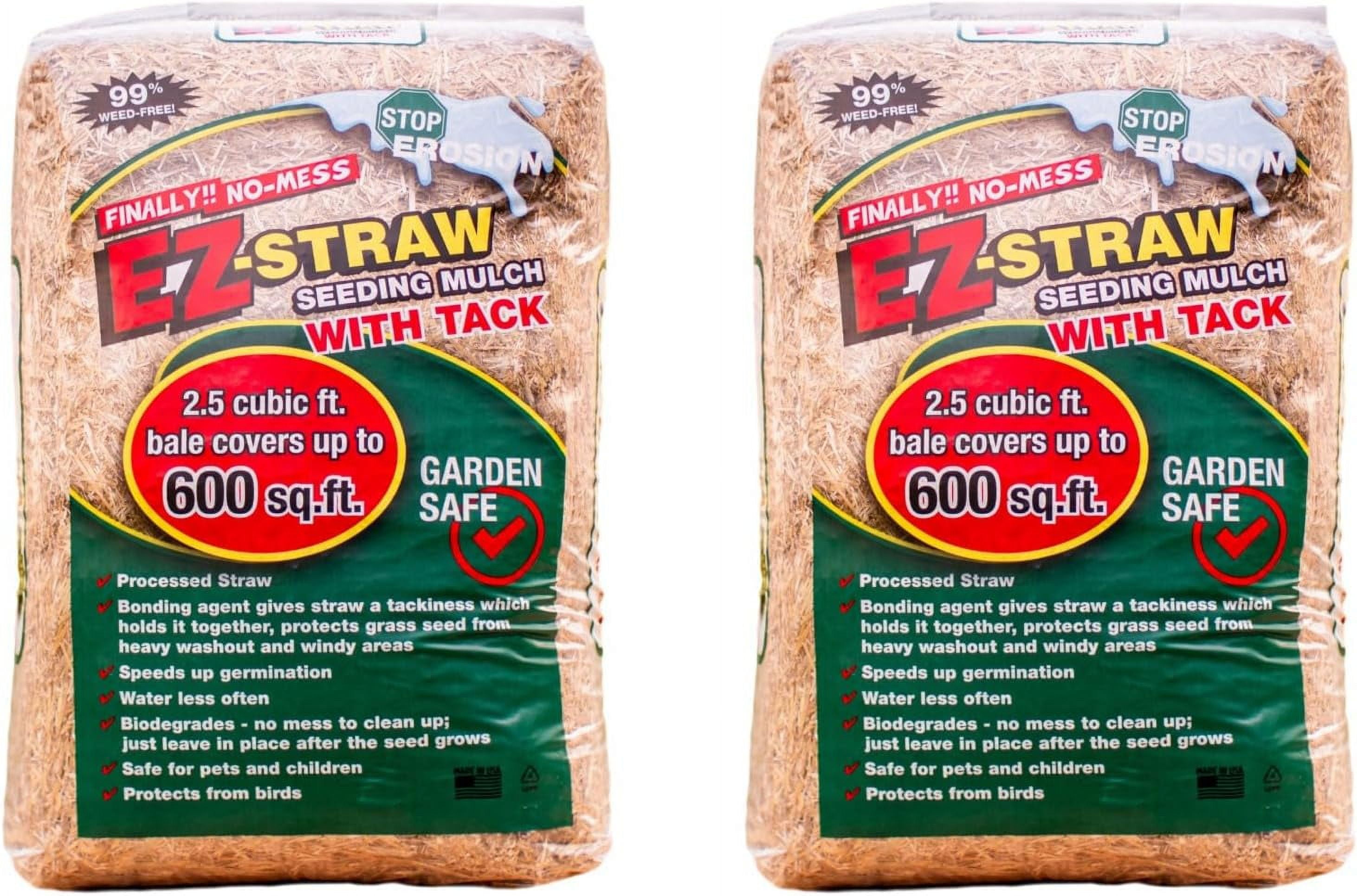 Seeding Mulch with Tack - Biodegradable Processed Straw ? 2.5 CU FT ...