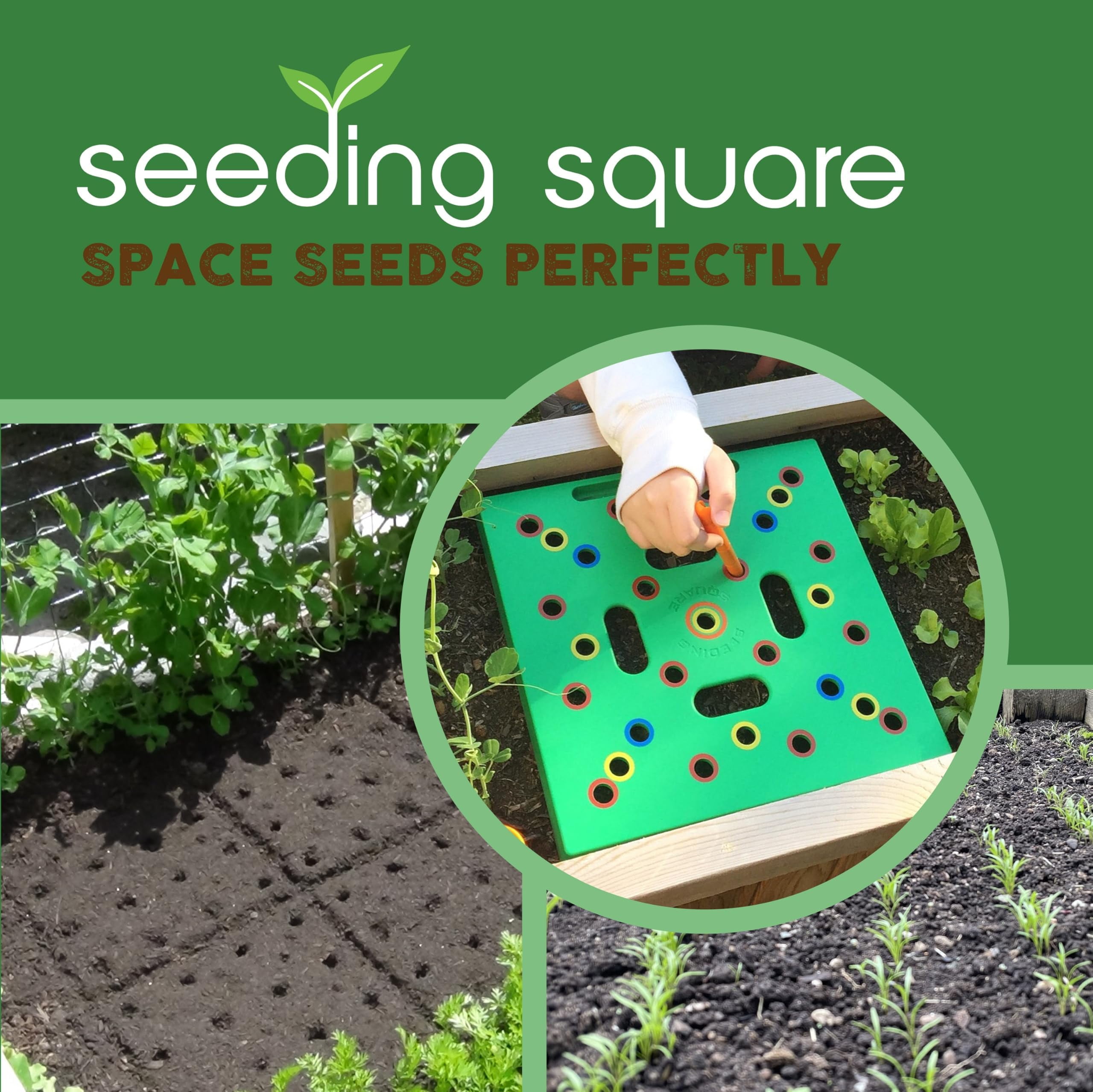 Seeding Square - AJH3 Seed and Seedling Spacer Tool for Bigger Harvests ...