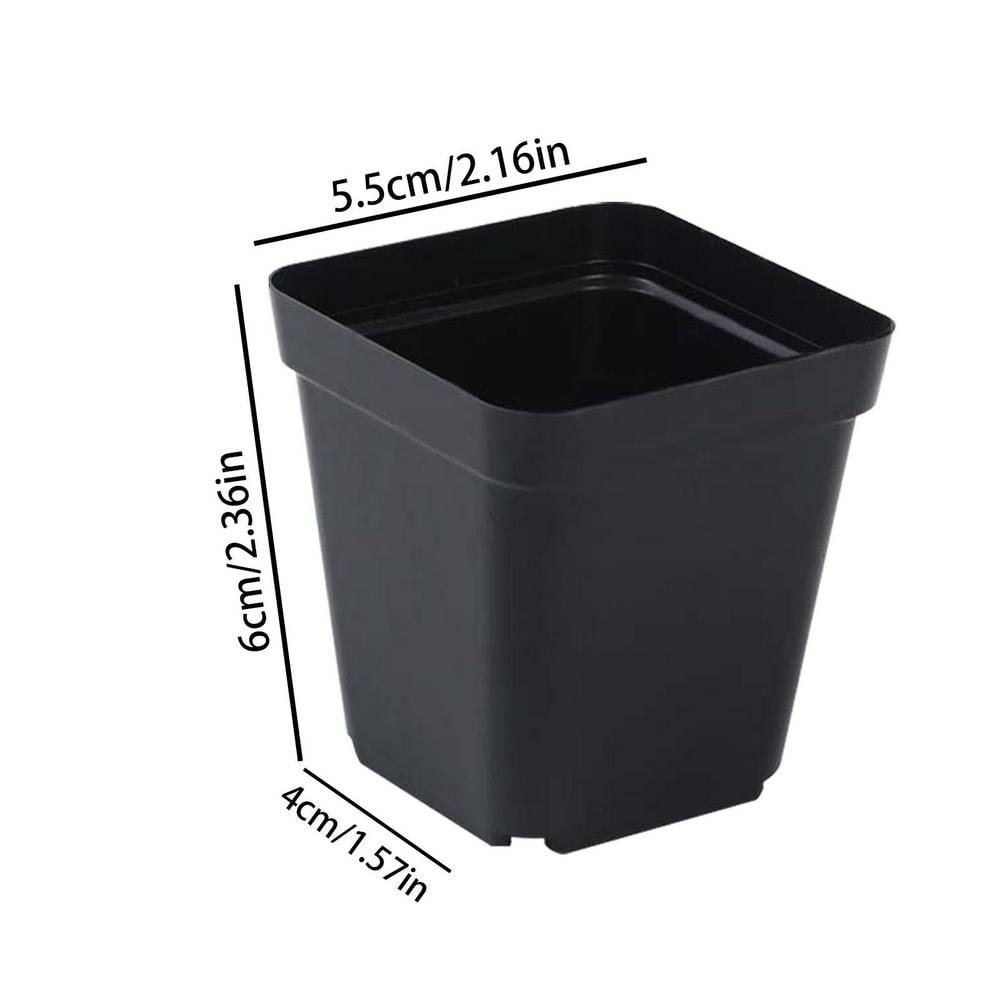 Seedling Pots 50Pcs Square Plant Seeding- Planting Cup Plastic Deep ...