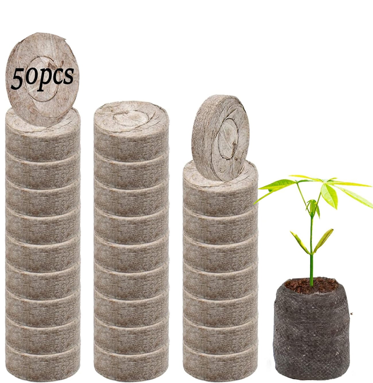 Seedling Soil Block- Bexikou 50pcs 35mm Peat Pellet,Seed Starter Pods ...