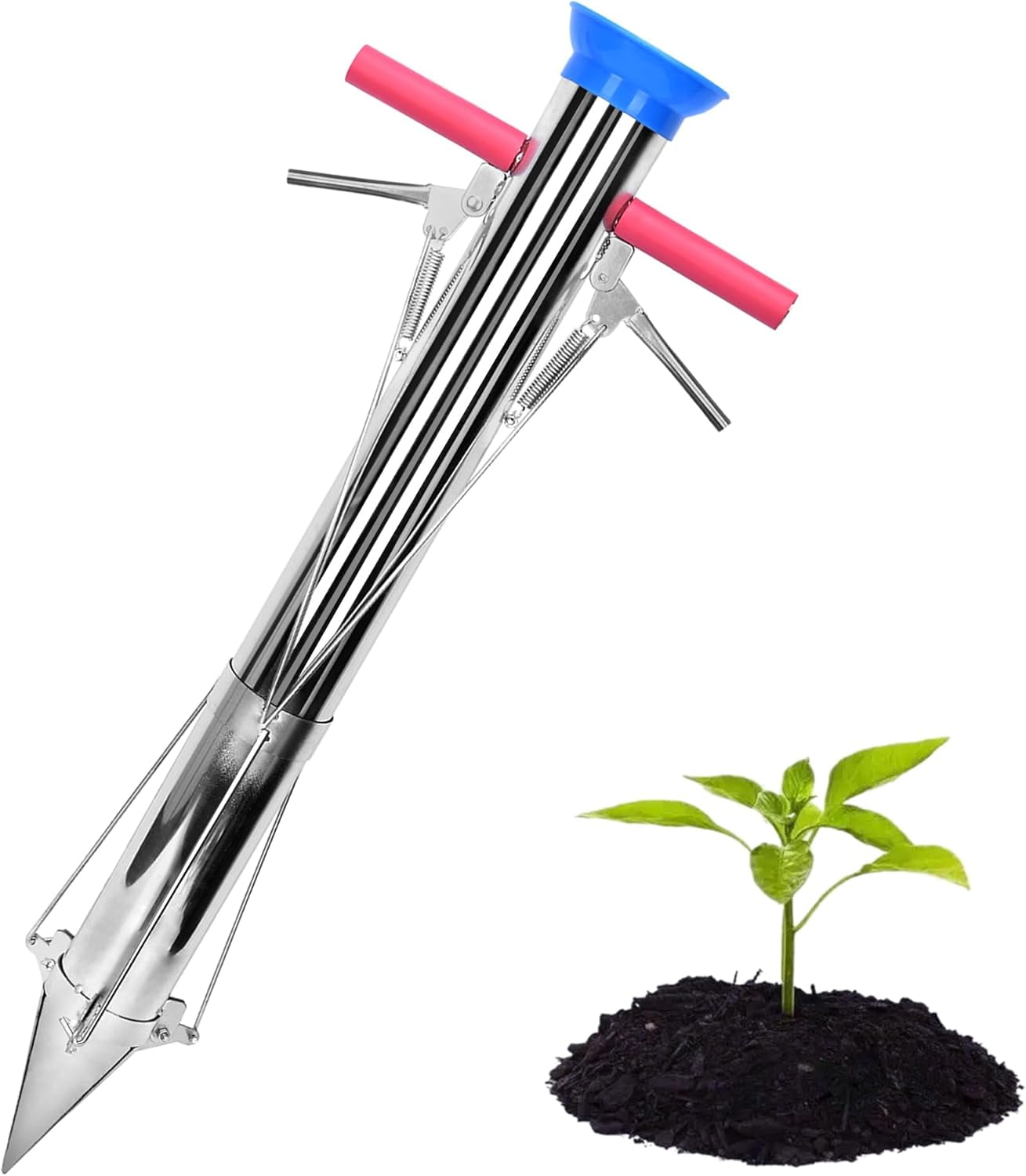 Seedling Transplanter Long Double Handled Bulb Planter Tools Vegetable ...