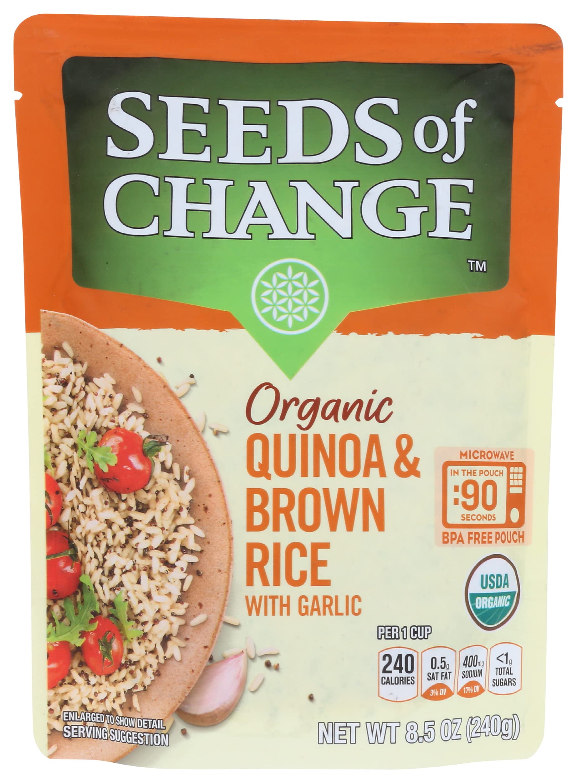 Seeds Of Change Organic Quinoa & Brown Rice with Garlic ( 12x8.5 OZ ...