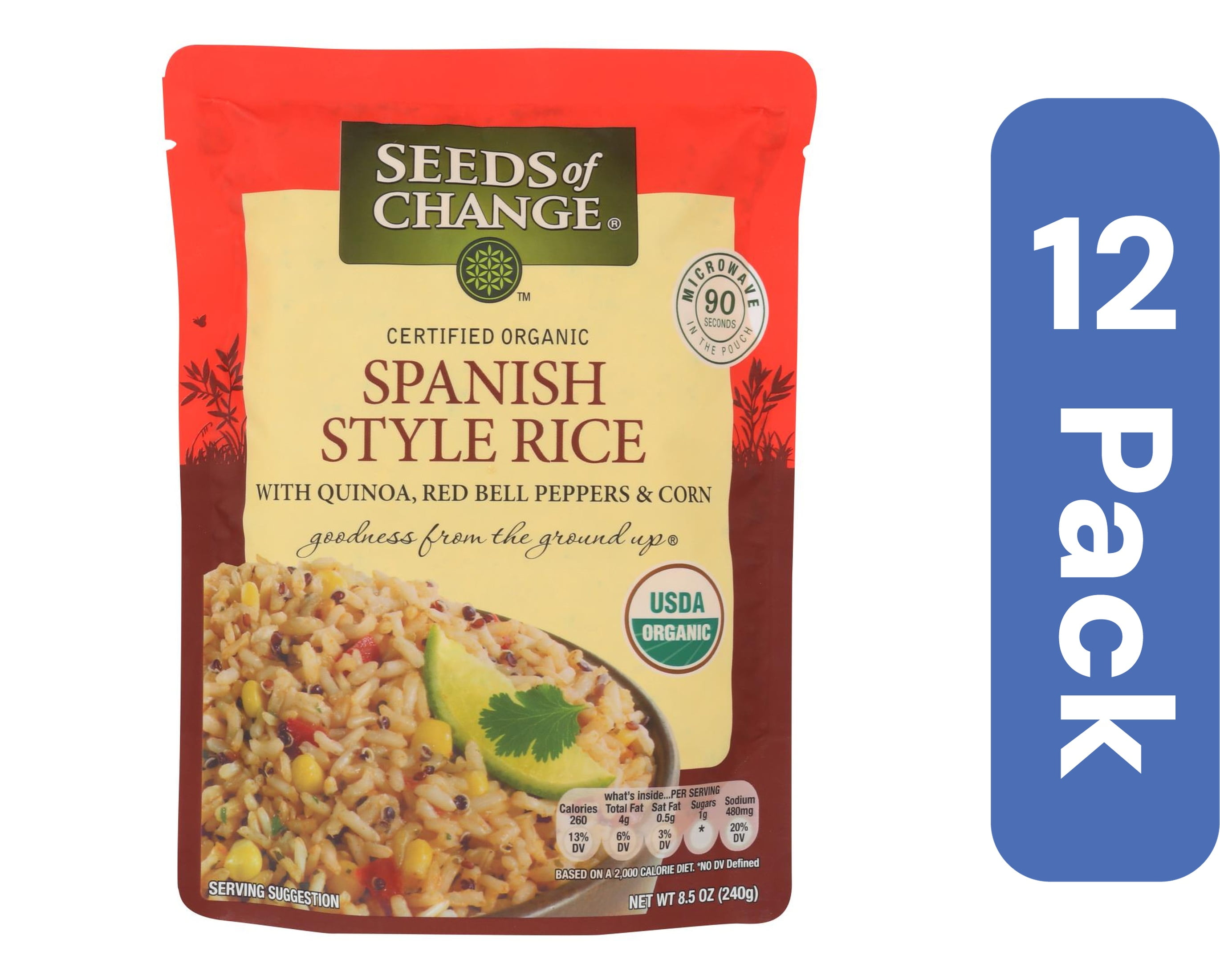Seeds Of Change Organic Spanish Style Quinoa Rice 8.5 oz (Pack of 12 ...