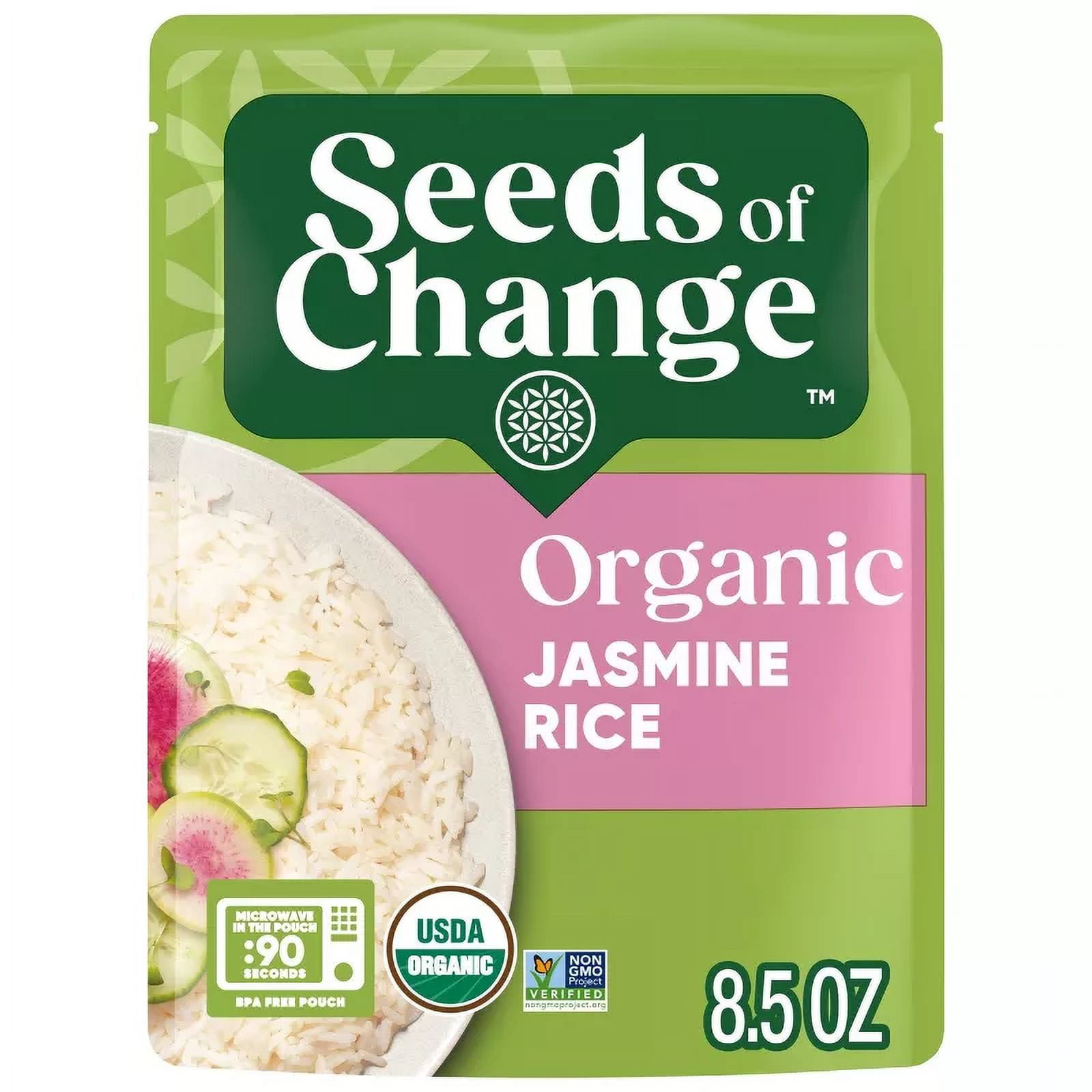 Seeds of Change Organic Jasmine Rice Microwavable Pouch 8.5oz (Pack of ...