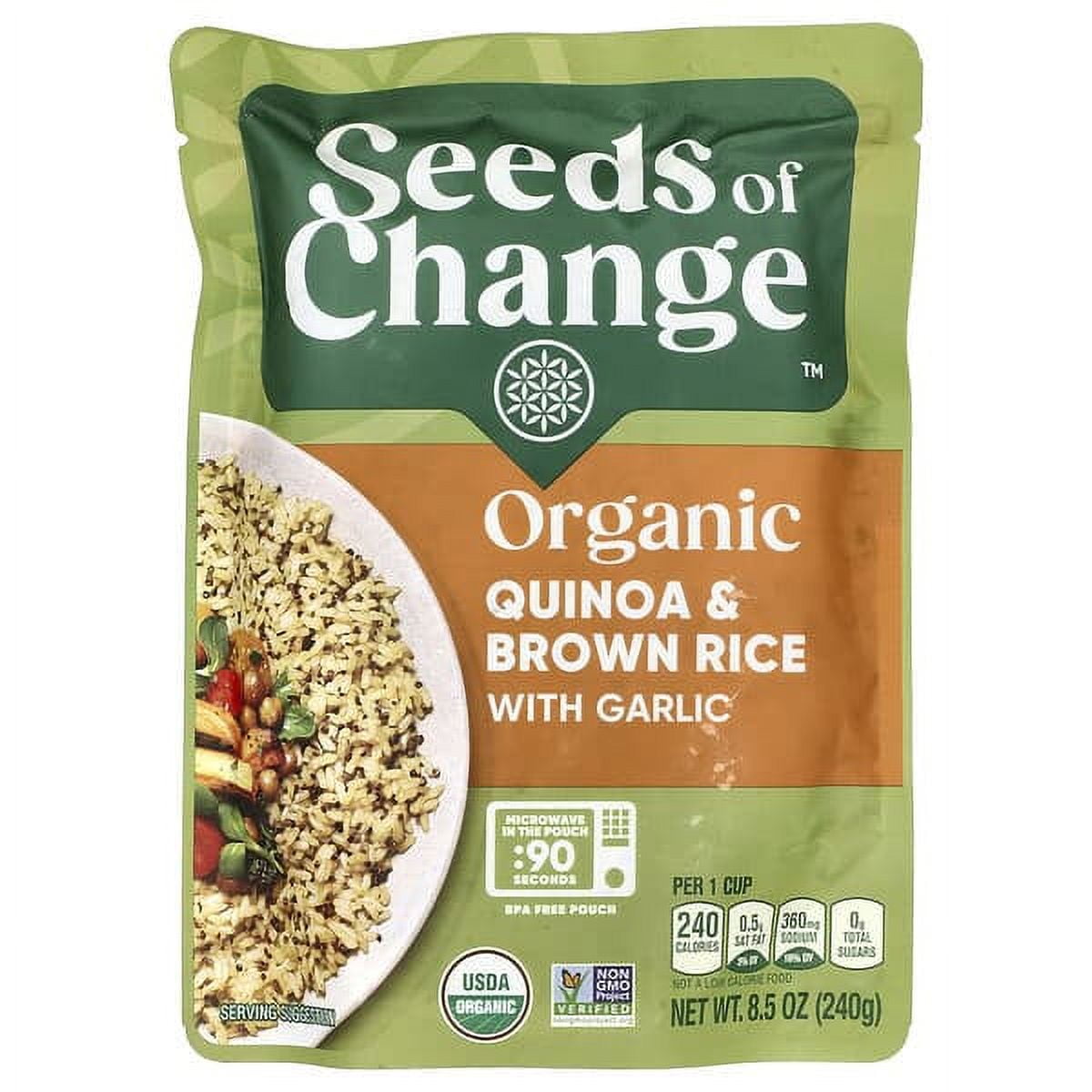 Seeds of Change, Organic Quinoa & Brown Rice With Garlic, 8.5 oz Pack ...