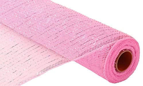 Seefred Metallic Poly Deco Mesh - Pink/Pink Metallic Foil - Walmart.com