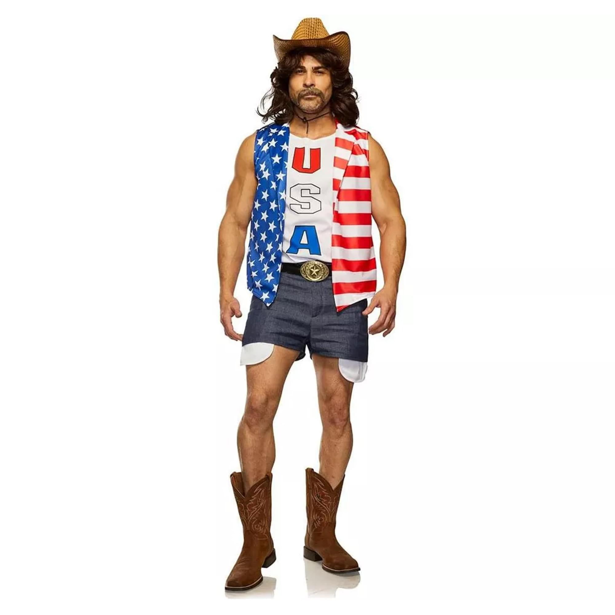 Seeing Red American Cowboy Adult Costume | Large / X-Large Male ...