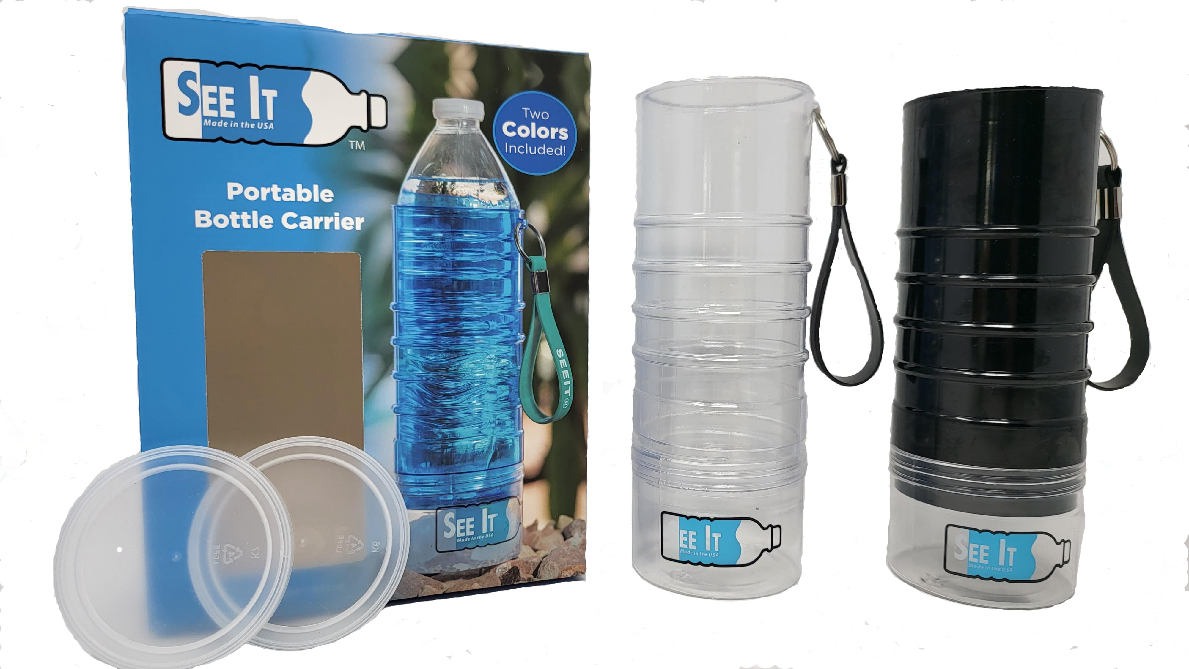 Seeit® Black and Clear Multi-Color Portable Bottles Holder with Clear ...