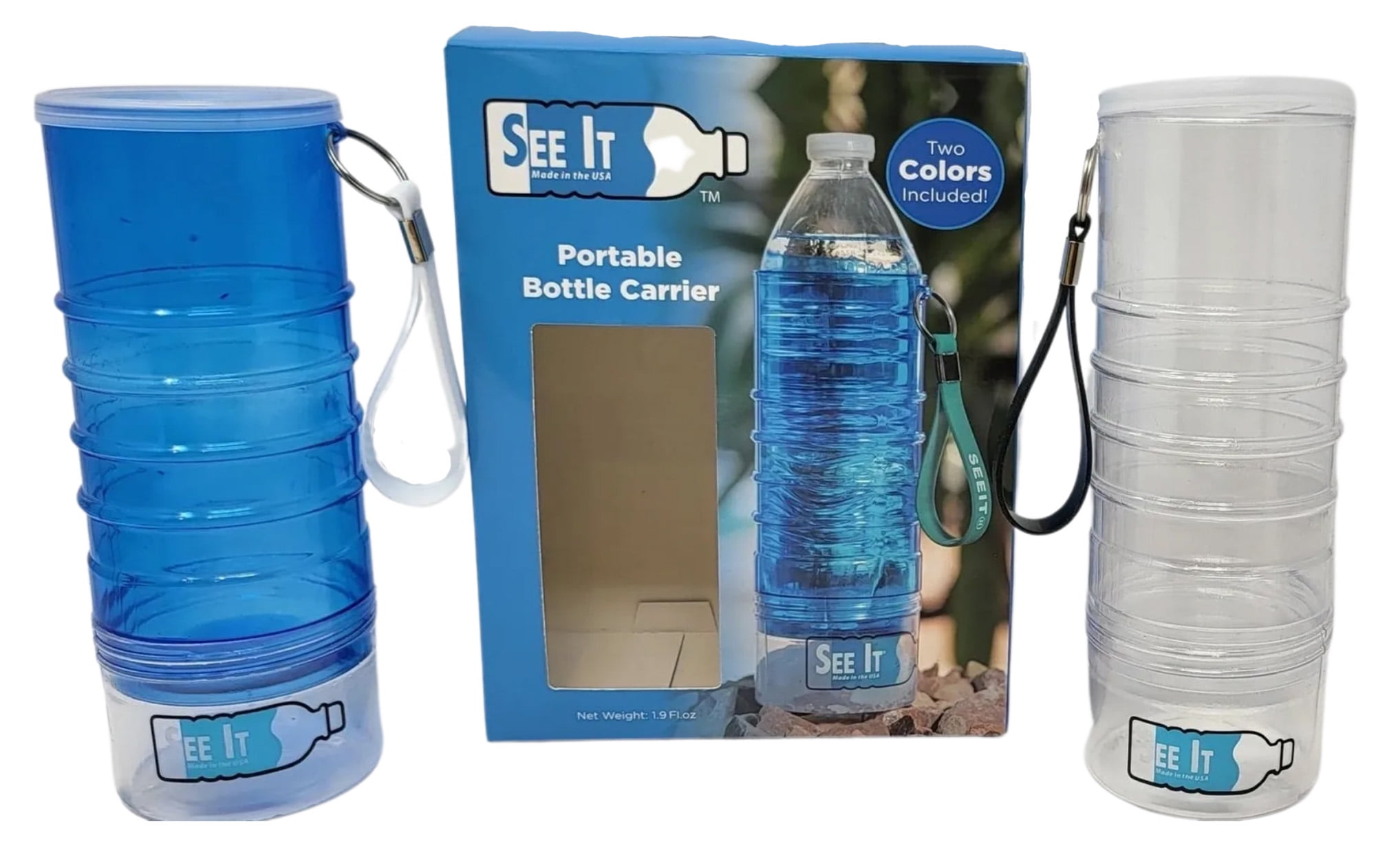 Seeit® Blue and Clear Multi-Color Portable Bottles Holder with Clear ...