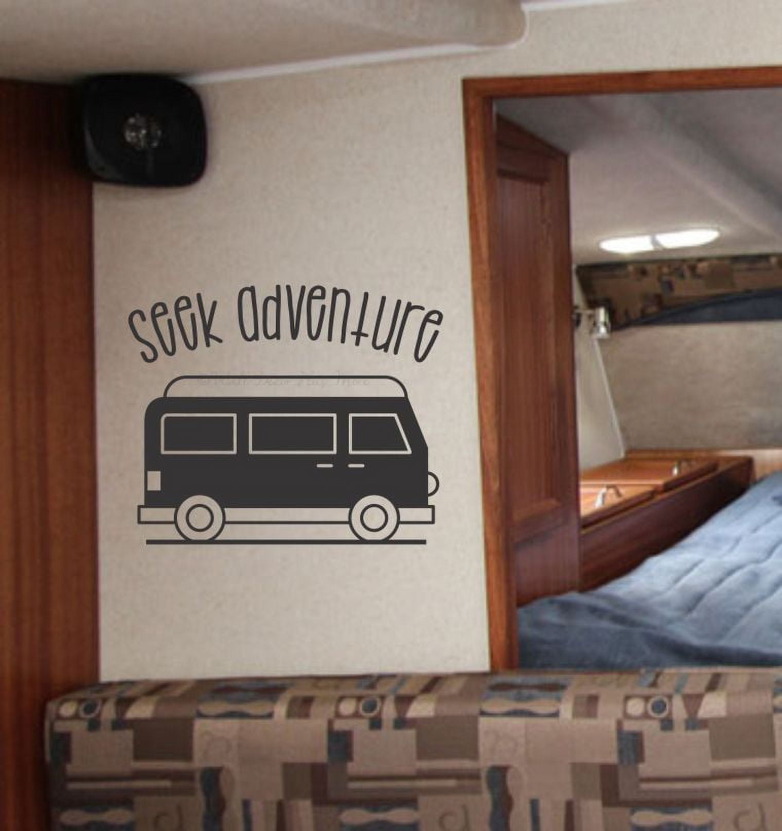 Seek Adventure Retro Camper Camping Decals RV Wall Decor Art Stickers ...