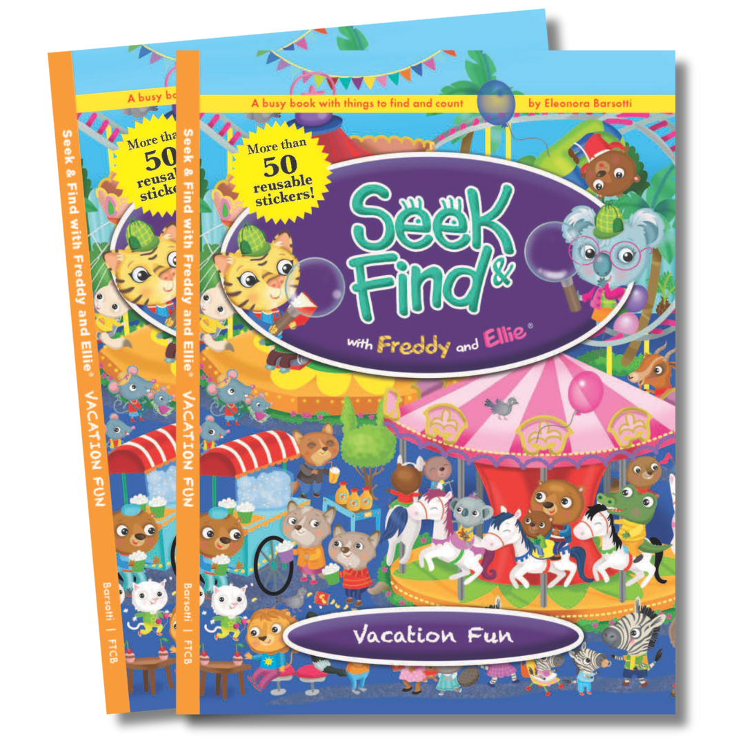 Seek & Find With Freddy and Ellie Vacation Fun 2 Book-Set, 32 Pages ...