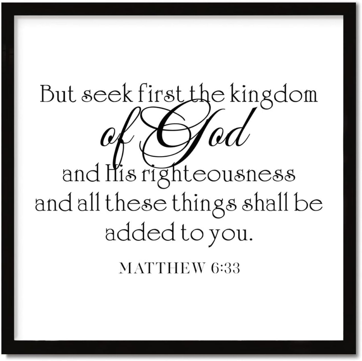 But Seek First The Kingdom Of God And His Righteousness Decorative Wood ...