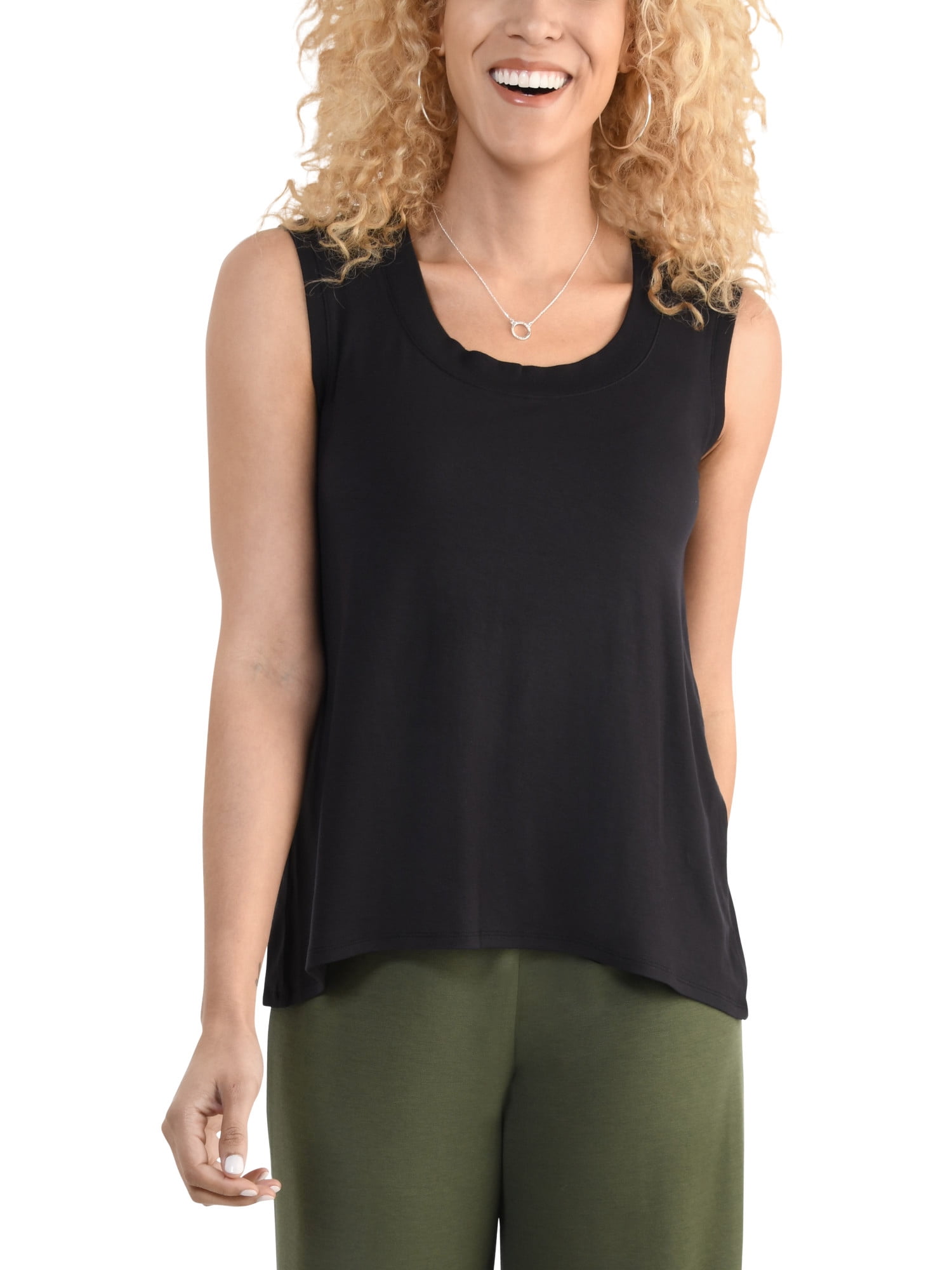 Seek No Further Women's Scoop Neck Shell Tank Top - Walmart.com