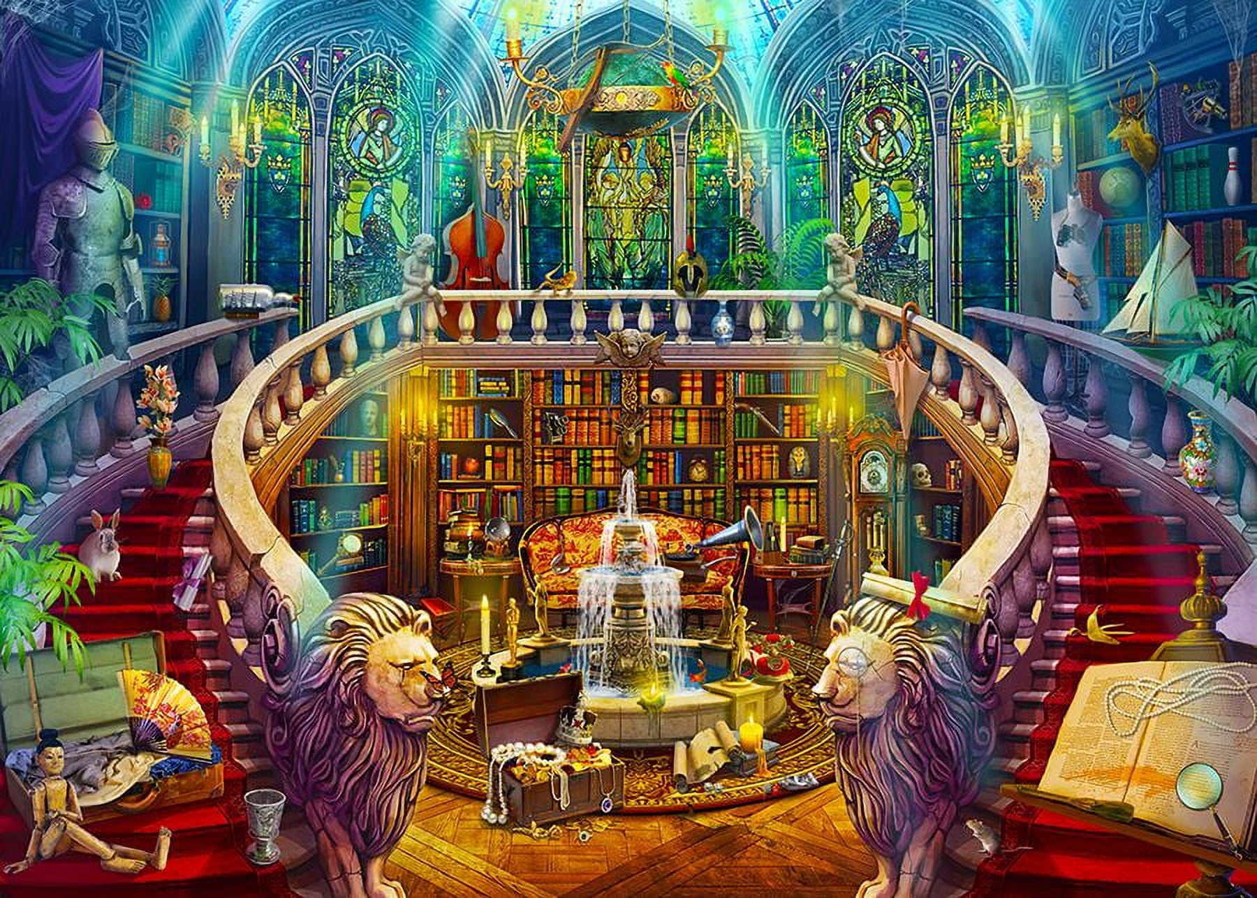 Springbok 1000 Piece Seek and Find Enchanted Library Jigsaw Puzzle for ...