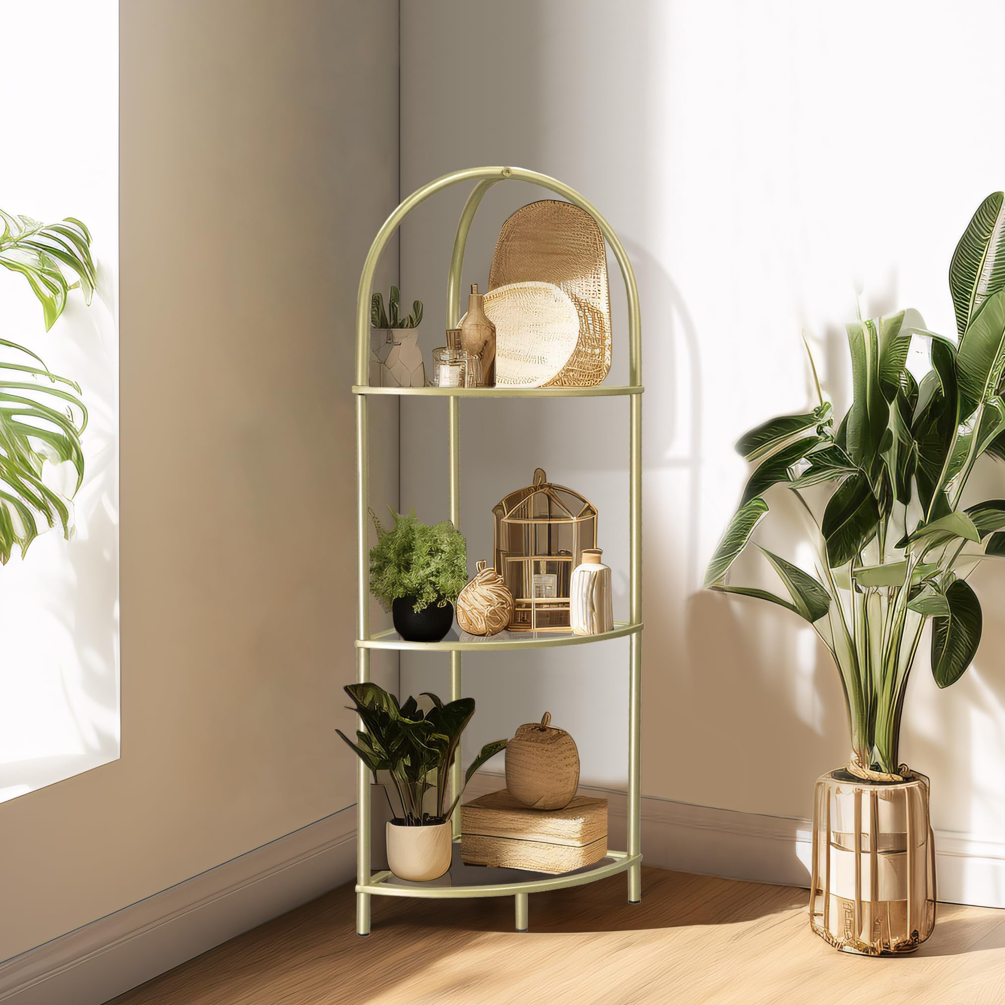 Corner bathroom ladder shelf store