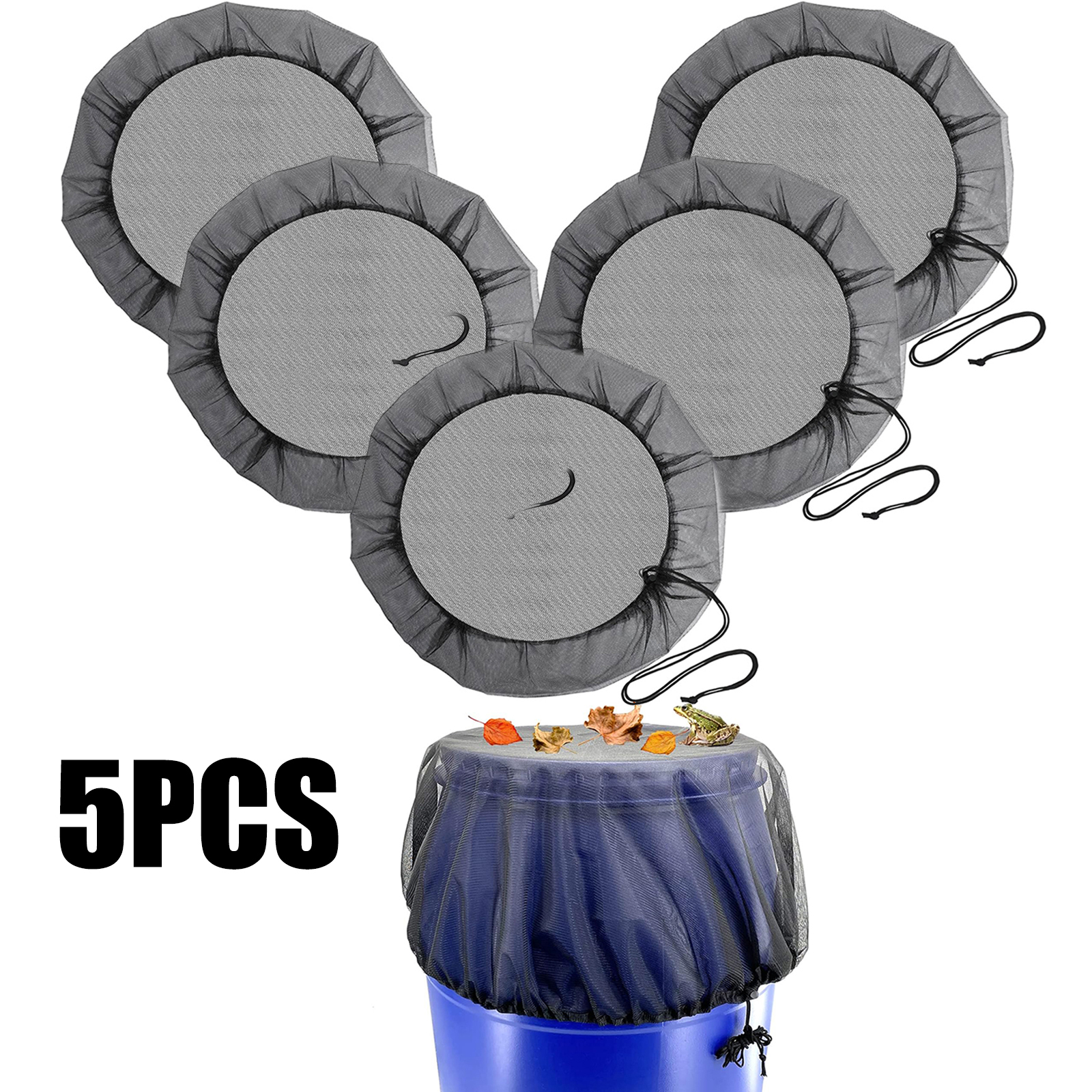 SeekFunning 4PCS Nylon Rain Barrel Mesh Covers, 37.4inch Netting Screen ...