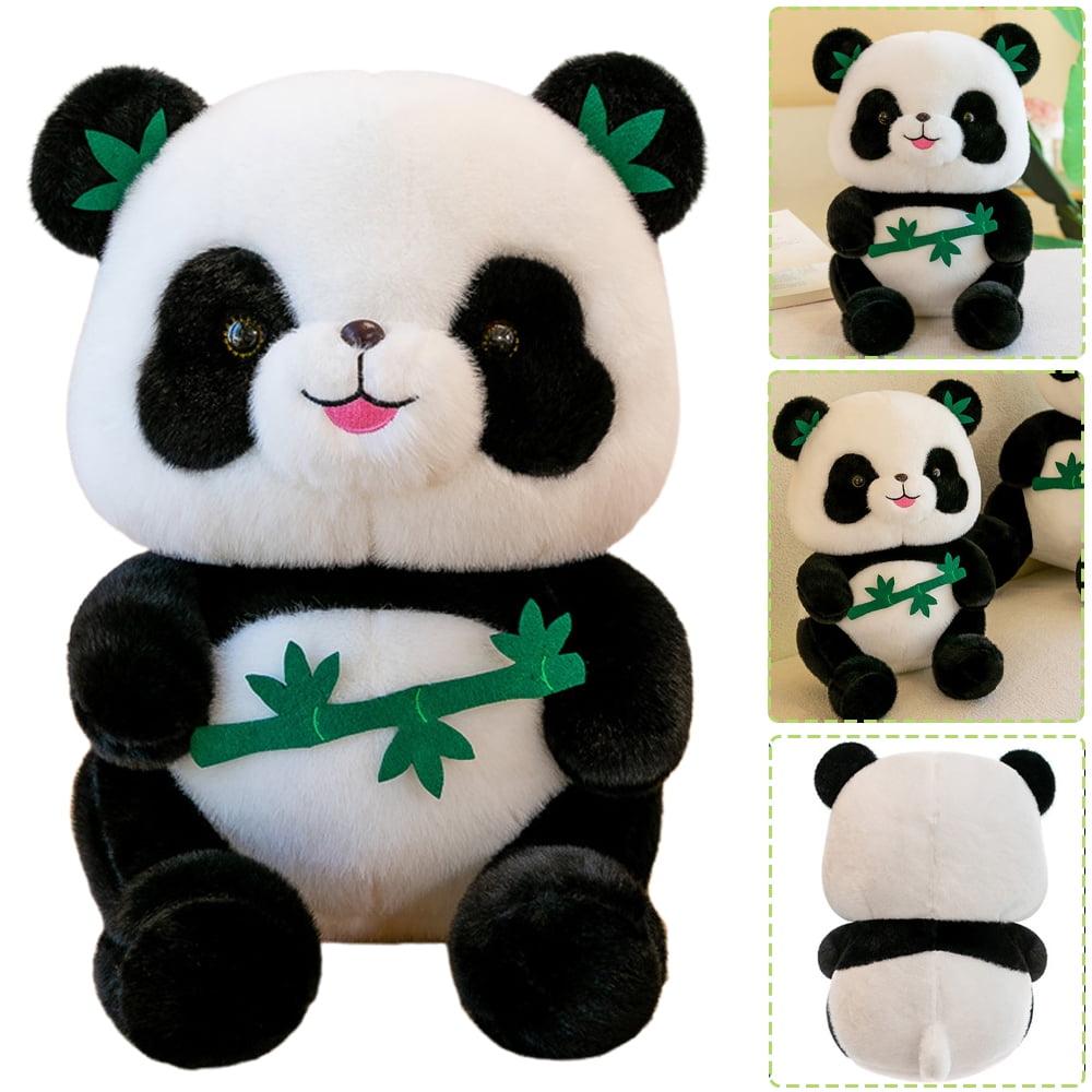 SeekFunning Creative Sitting Model Bamboo Leaf Panda Plush Toy Doll ...